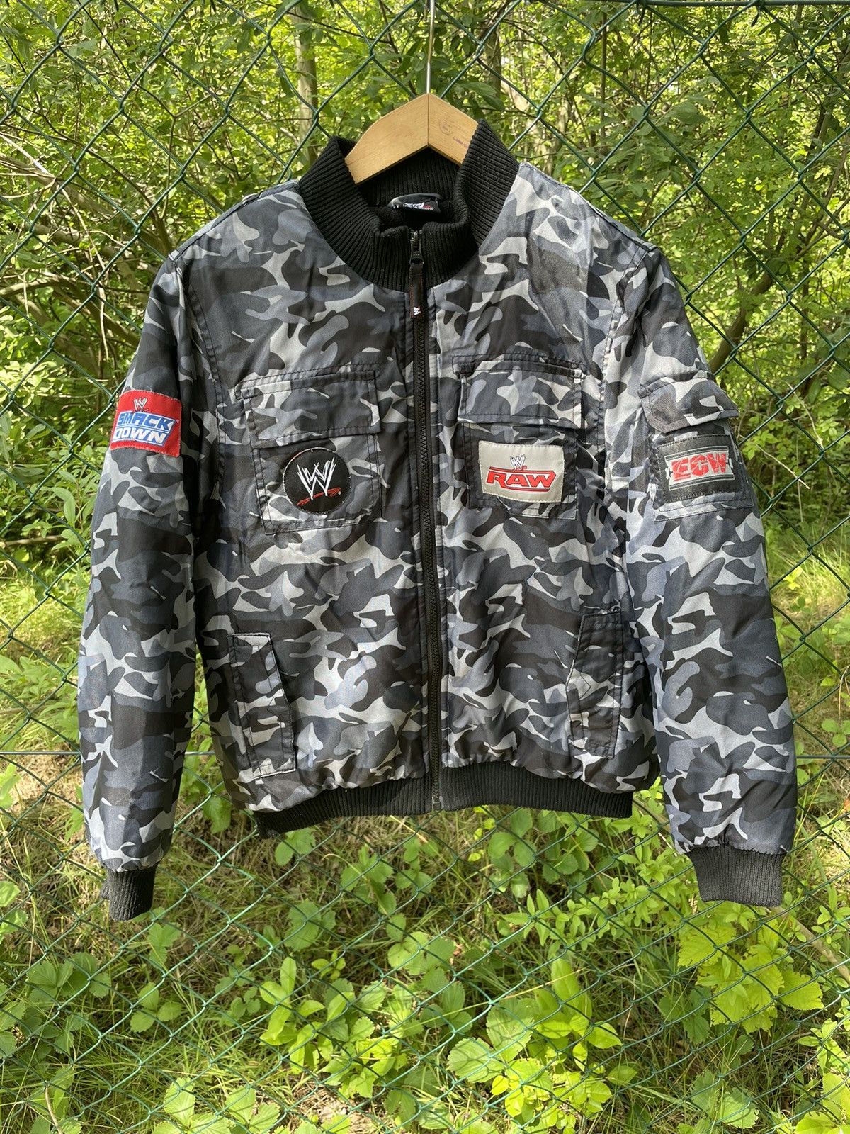 Vintage × WWE × WWF Vintage WWE Raw Smackdown Wrestling Bomber jacket ...