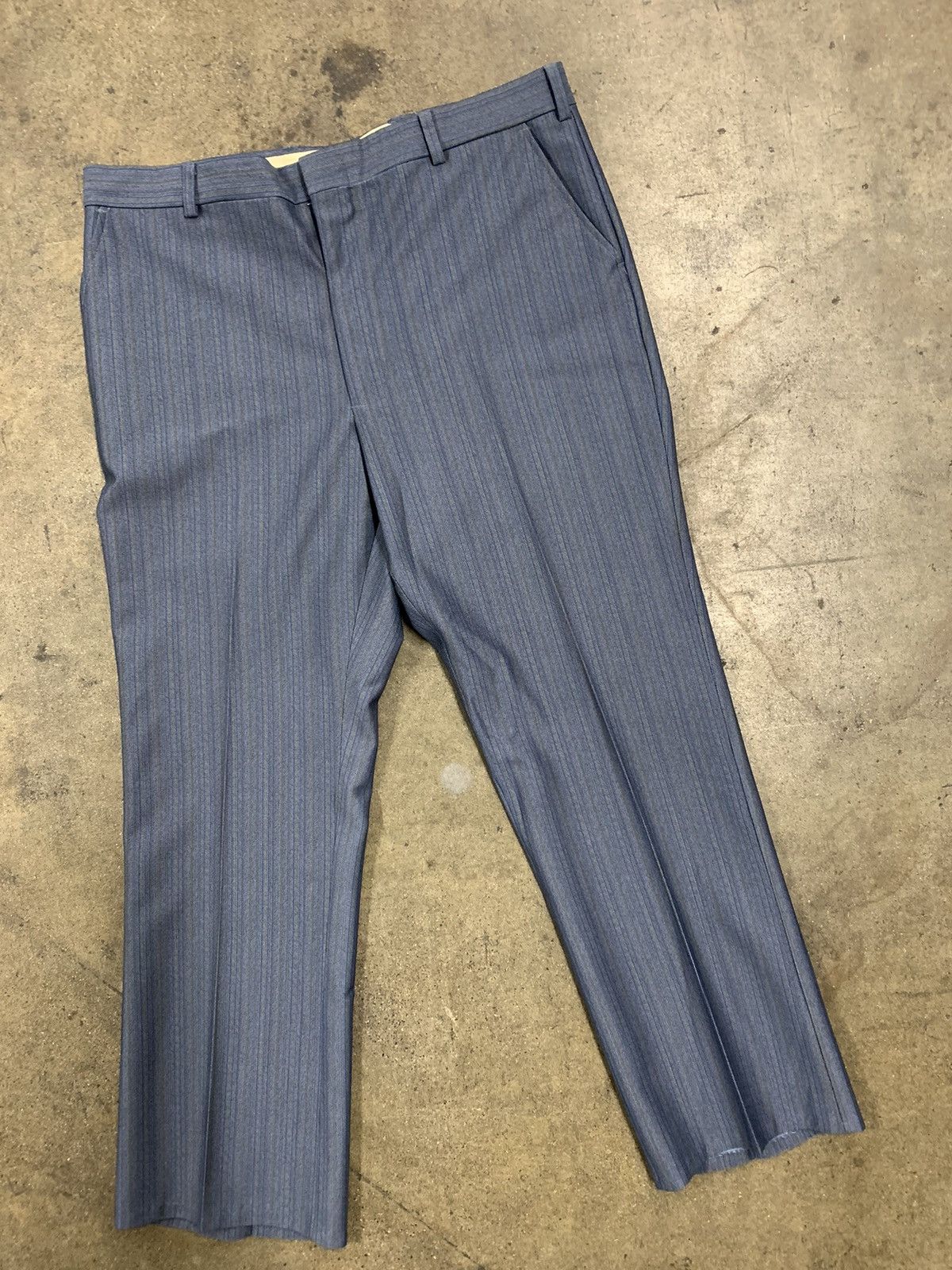 Vintage Vintage 1980s Sears Blue/Olive Pinstripe Dress Pants | Grailed
