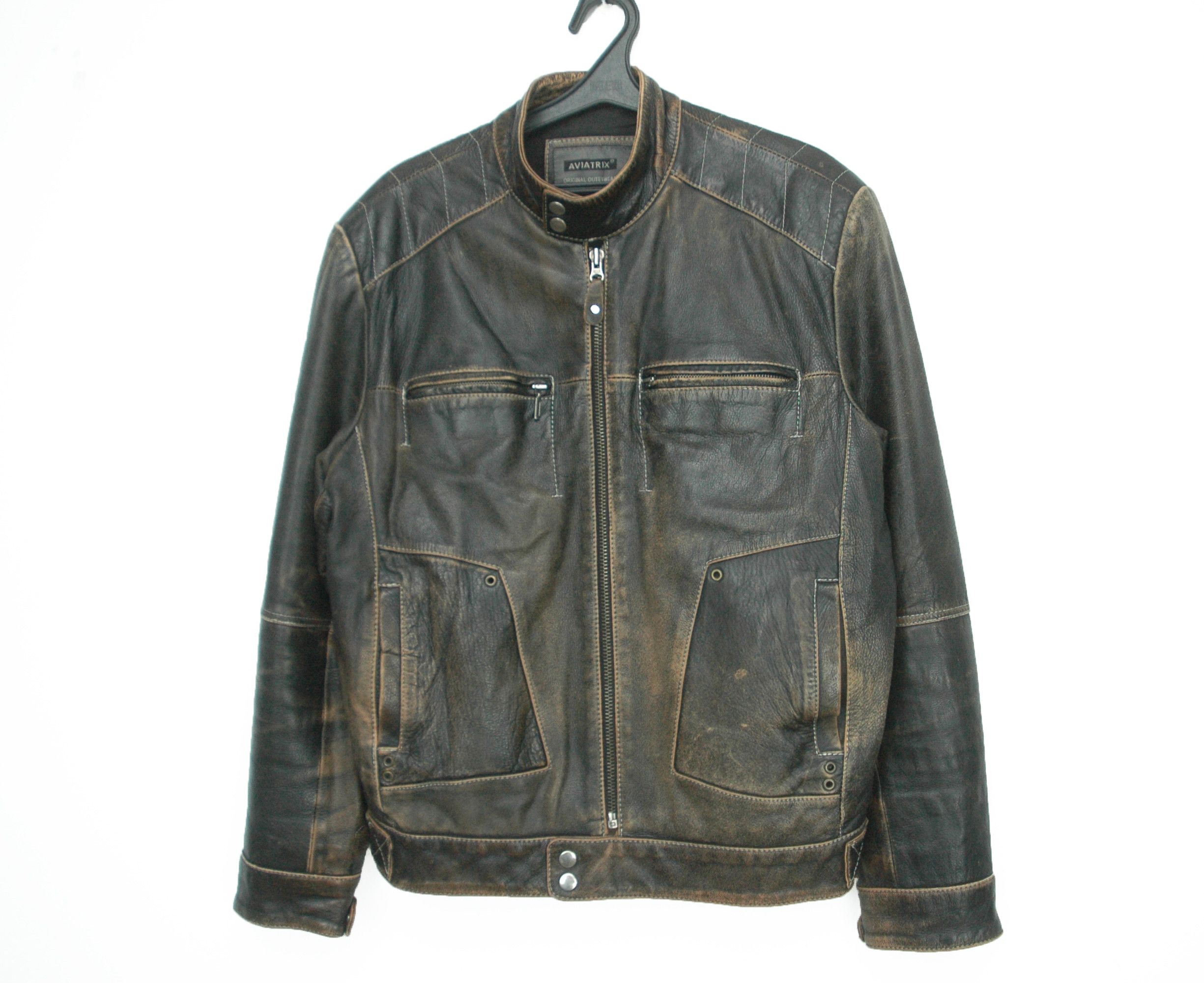 Vintage Vintage Aviatrix Military Leather Jacket | Grailed