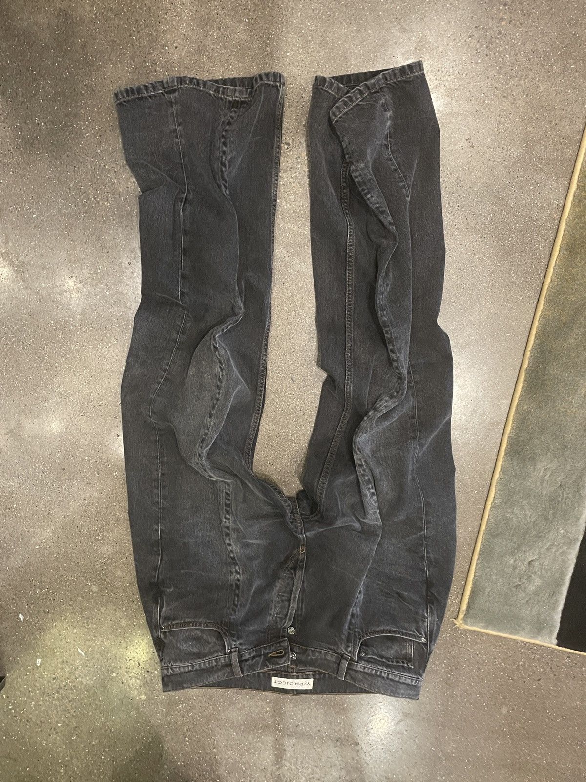 Y/Project Y/Project Black Stone Wash Wire Denim | Grailed