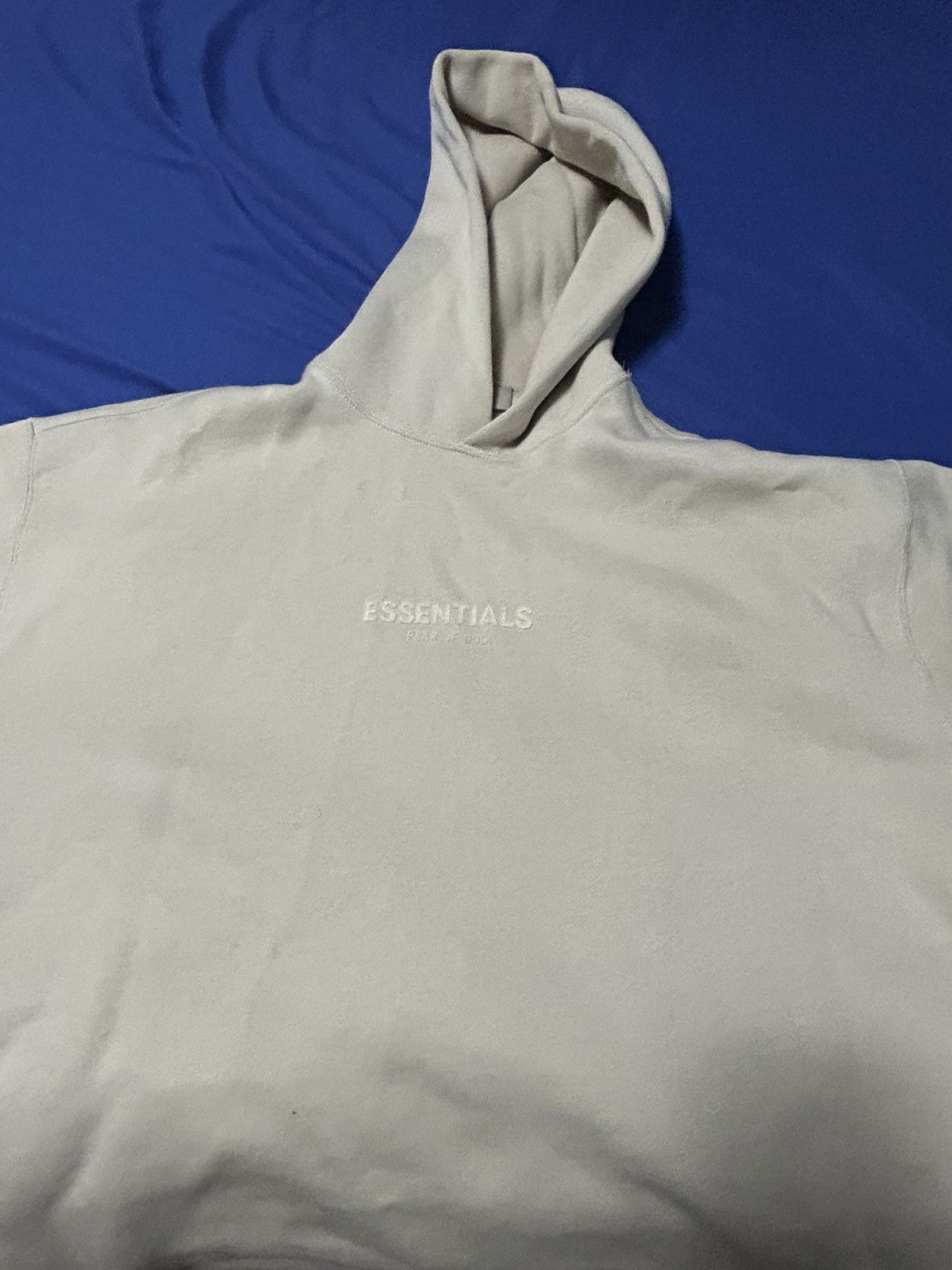 Fear of God Essentials Beige Relaxed Hoodie | Grailed
