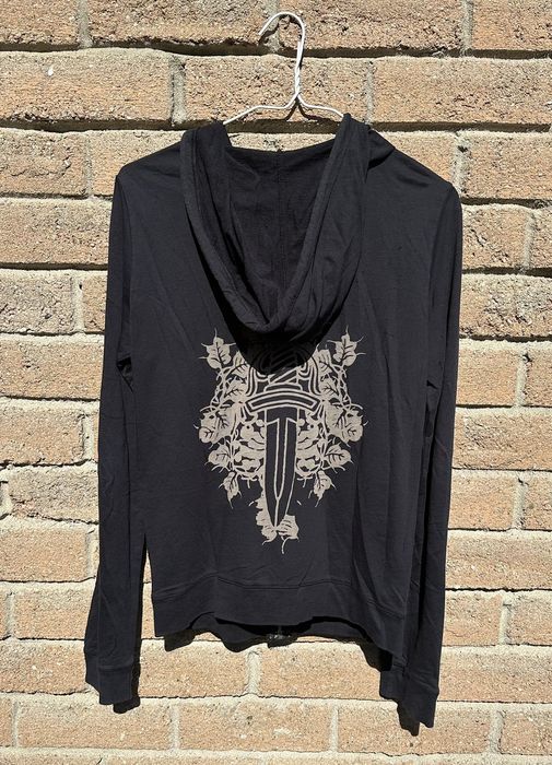 Chrome Hearts RARE Chrome Hearts Vine Dagger Black Zip Up Hoodie ...