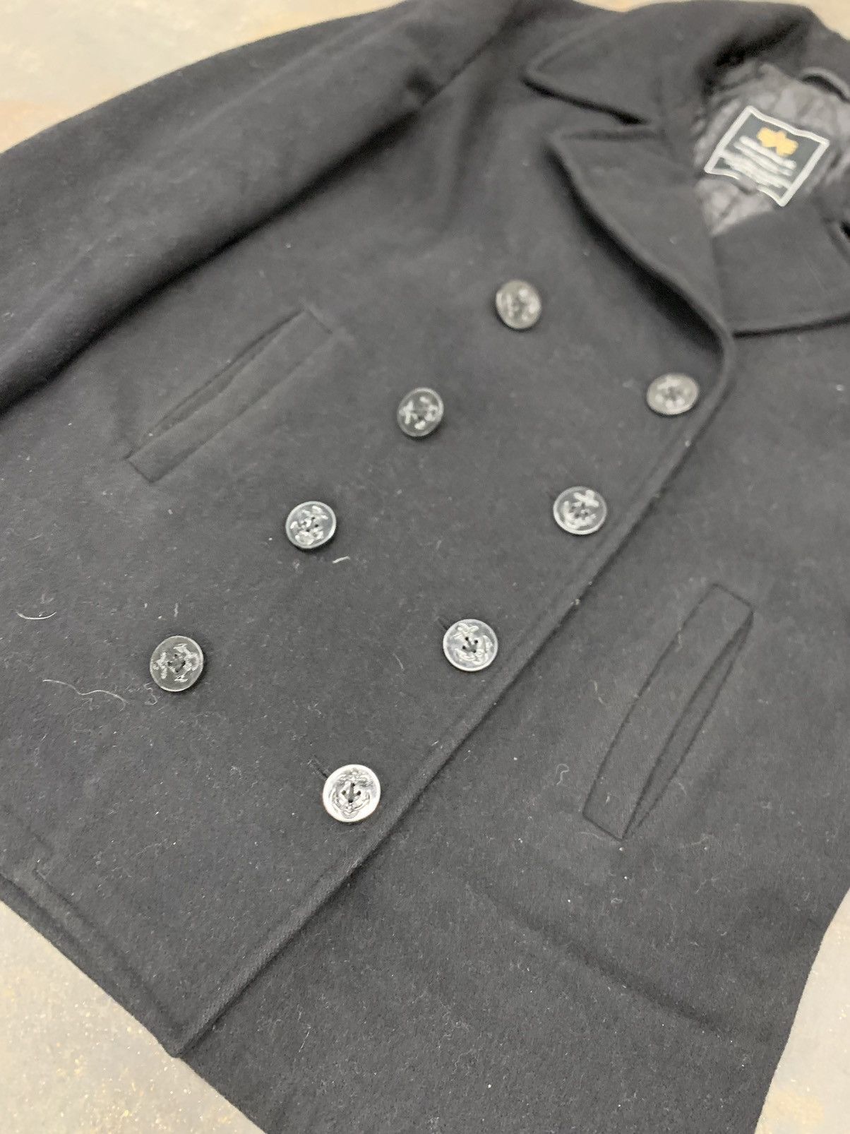 Vintage Vintage Alpha industries Naval Pea Coat | Grailed
