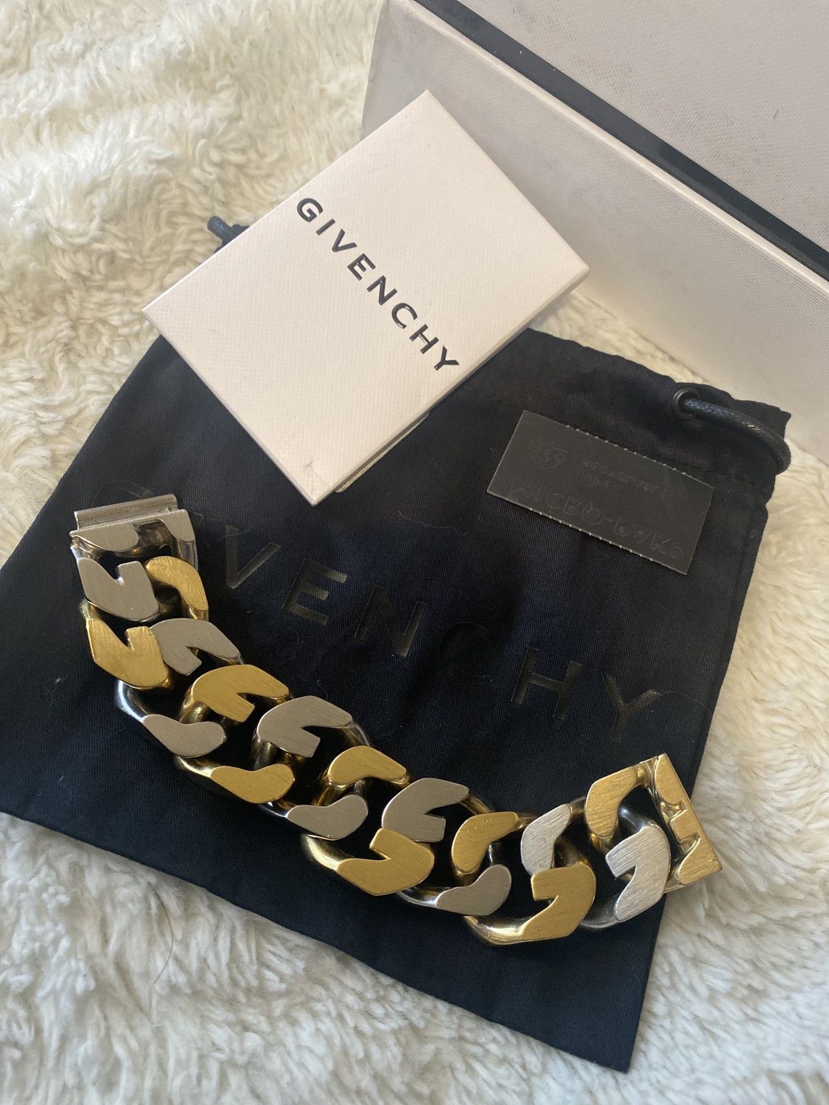 Givenchy × MMW Givenchy X Mmw two tone chain bracelet cuff | Grailed
