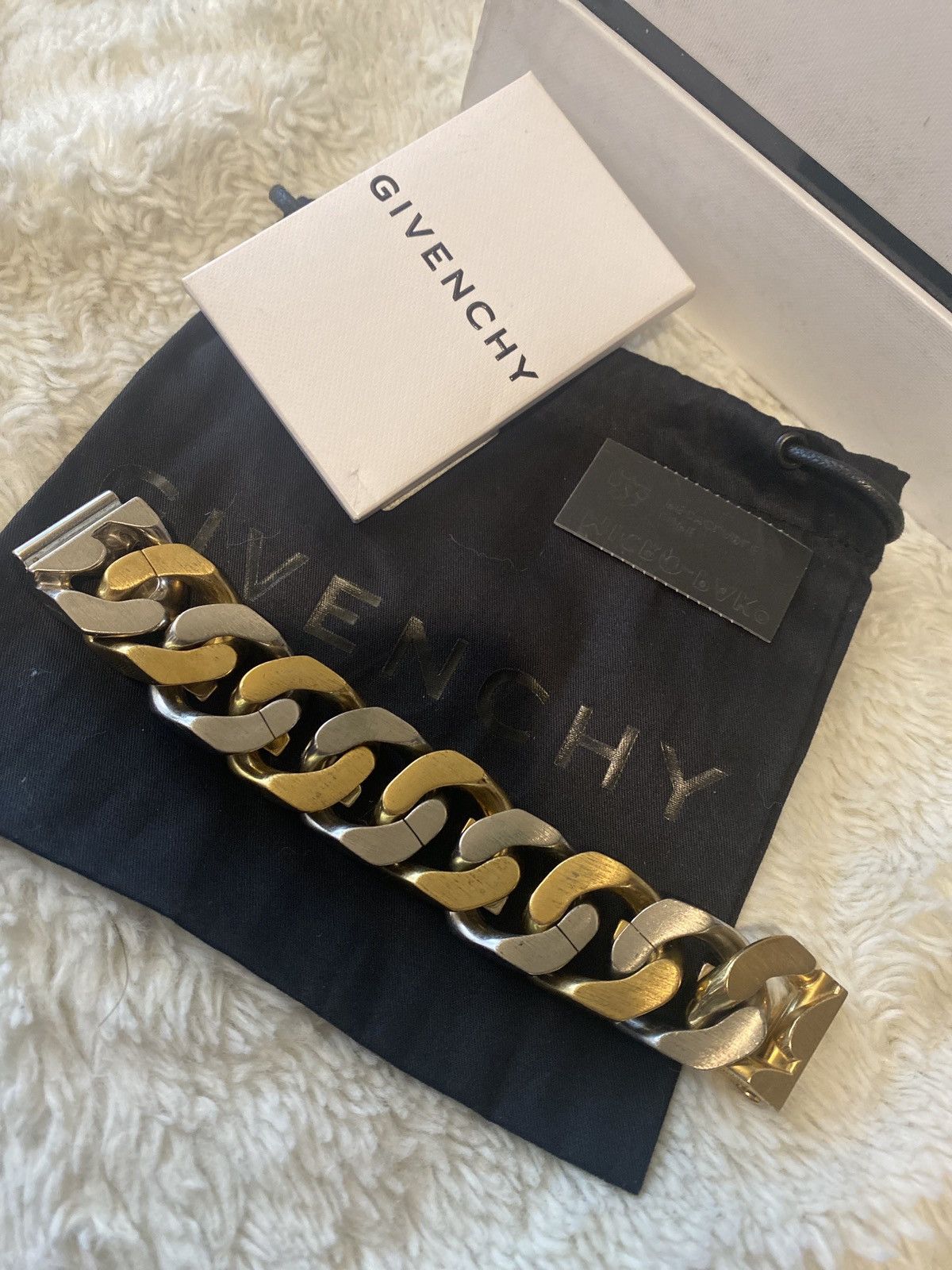 Givenchy × MMW Givenchy X Mmw two tone chain bracelet cuff | Grailed