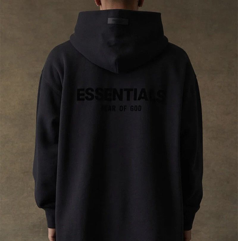 Essentials Essentials Limo Black Relaxed Hoodie | Grailed