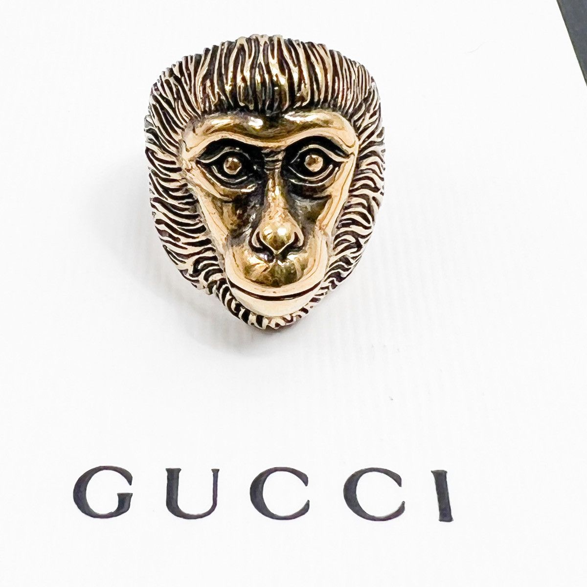 Gucci Gucci Ottone Dorato Monkey Head Ring | Grailed