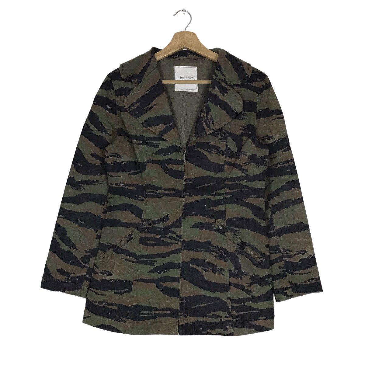 Hysteric Glamour Vintage Hysterics Glamour Tiger Stripe Zip Up Military ...