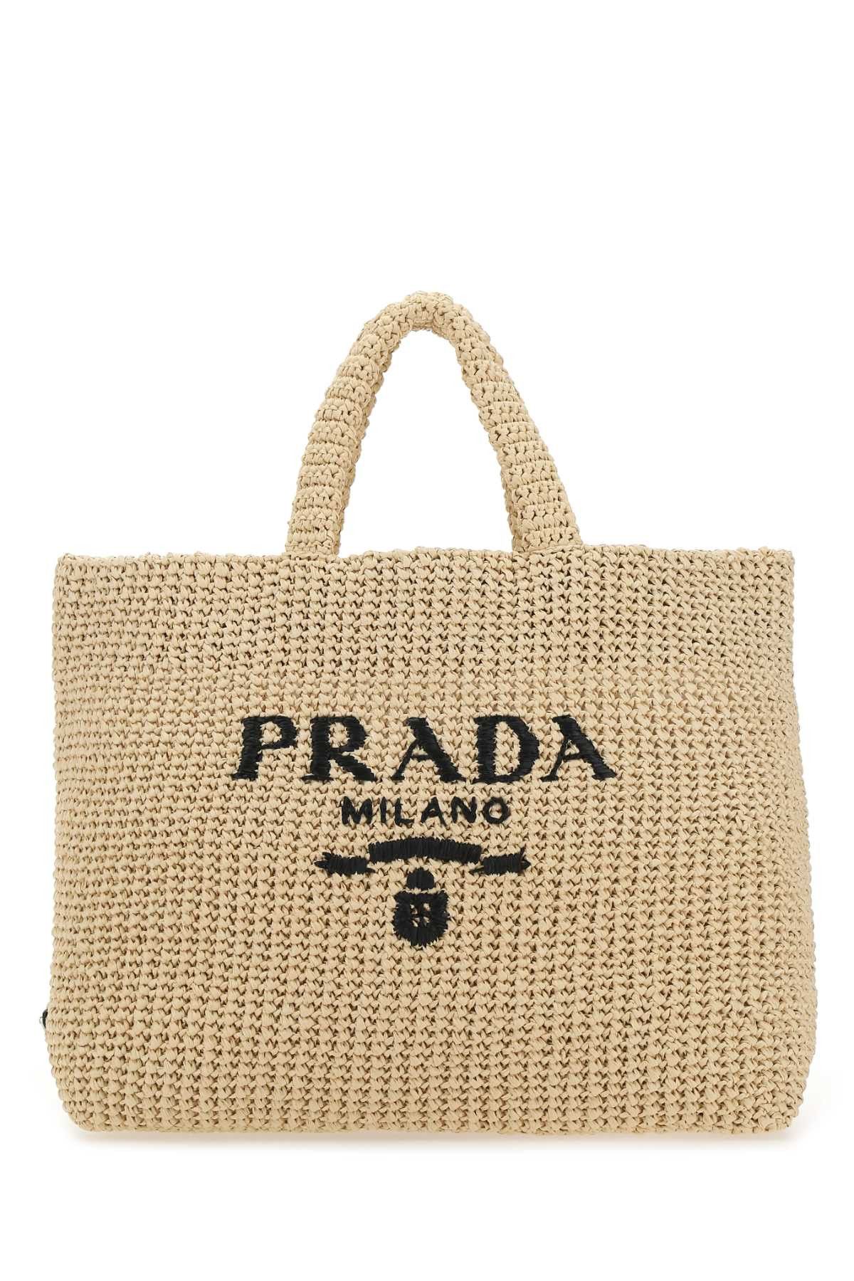 Prada Raffia Shopping Bag | Grailed