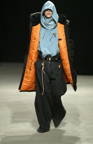 Raf Simons AW04 burgundy Waves parka | Grailed