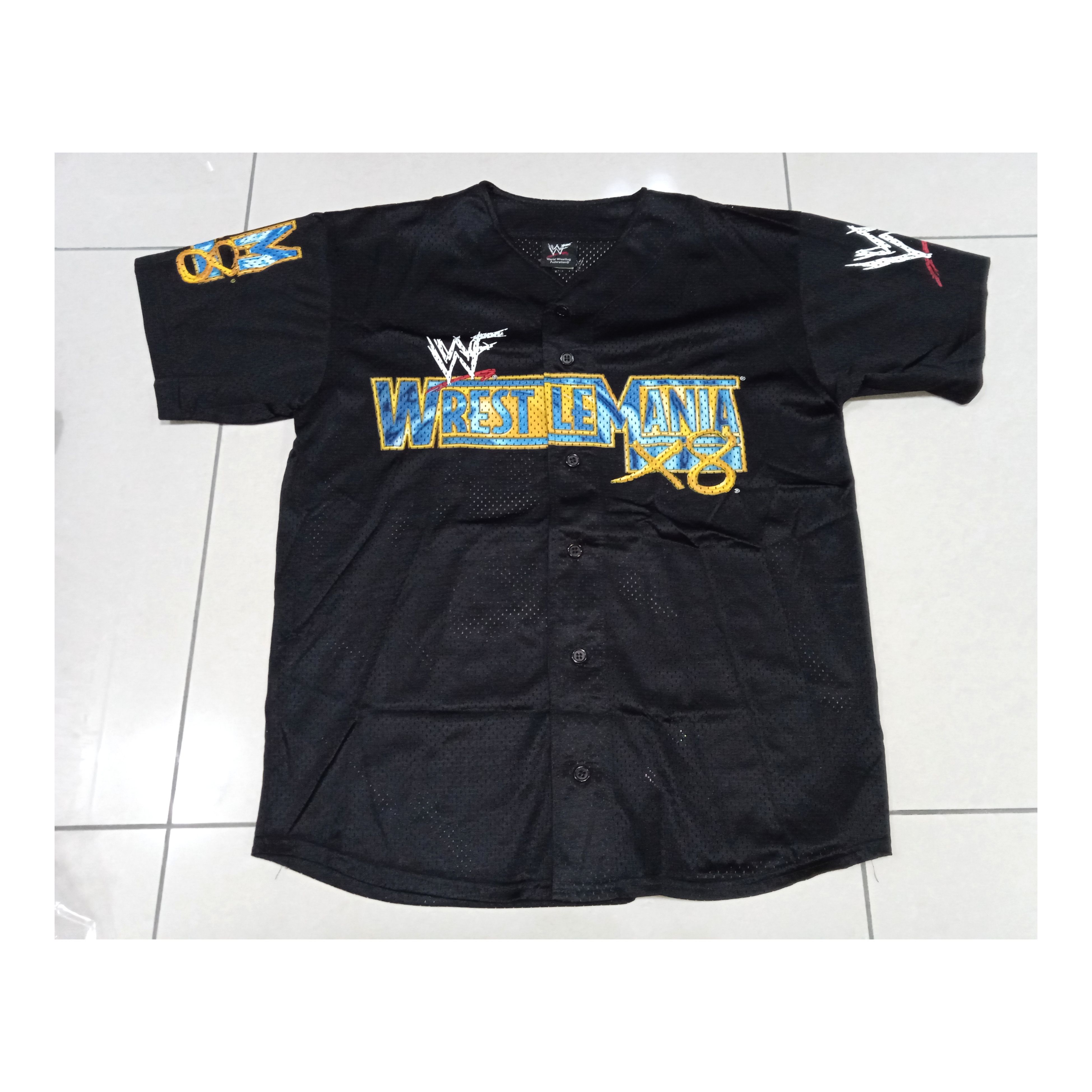 Vintage × WWE × WWF Vintage 2000s WWF Wrestlemania X8 Baseball Jersey ...