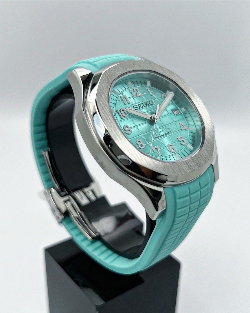 Custom × Seiko × Watch RARE Custom Seiko Mod Watch Tiffany Blue ...