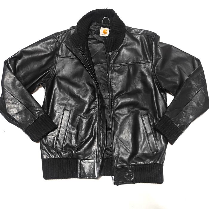 Carhartt Carhartt leather Jacket Bomber | Grailed