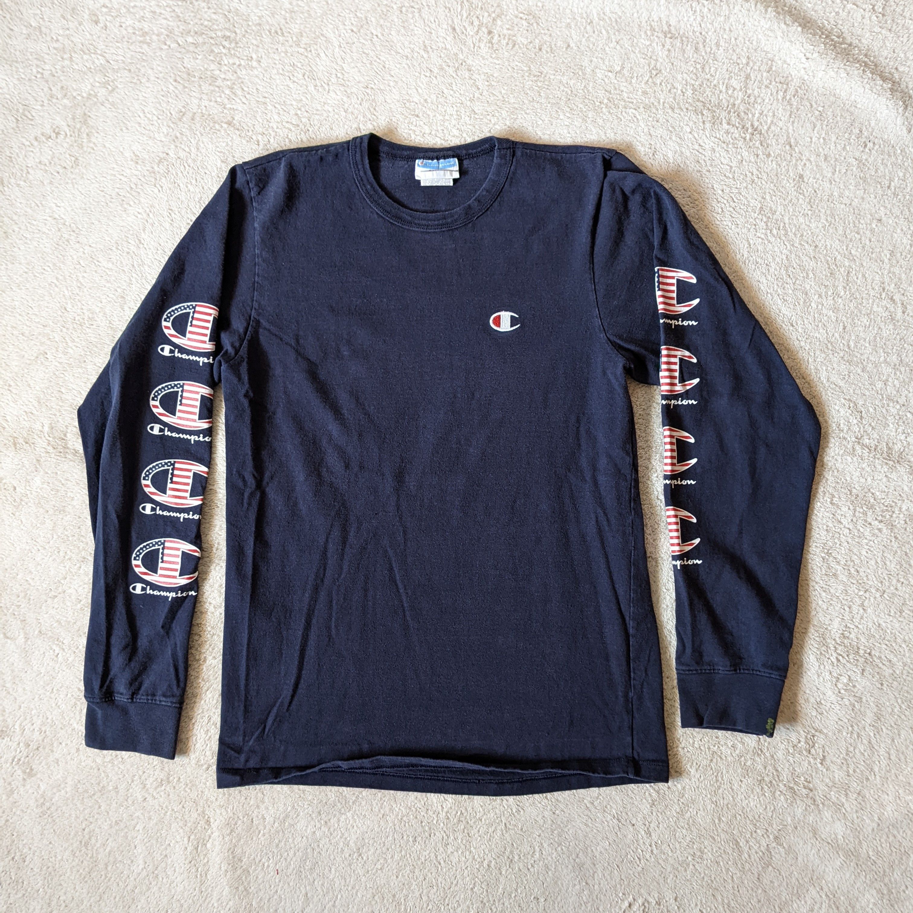 Vintage Vintage 00s Year 2000s Champion Embroidered Logo USA Flag | Grailed