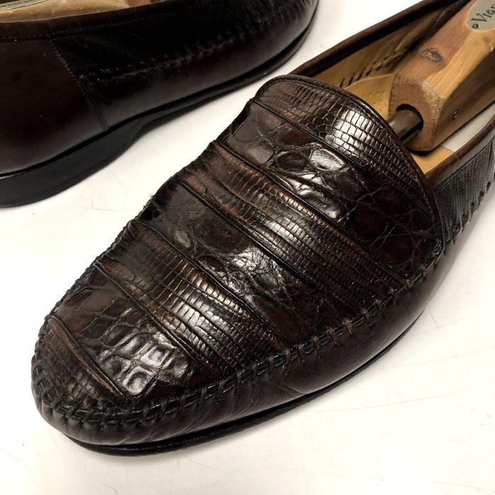 Mezlan Mezlan Sebastian ALLIGATOR LIZARD SKIN Dress Shoes Loafers | Grailed