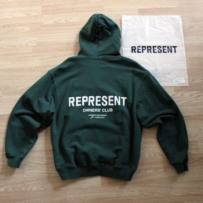 Represent Clo. Represent Owners Club Hoodie Racing Green | Grailed