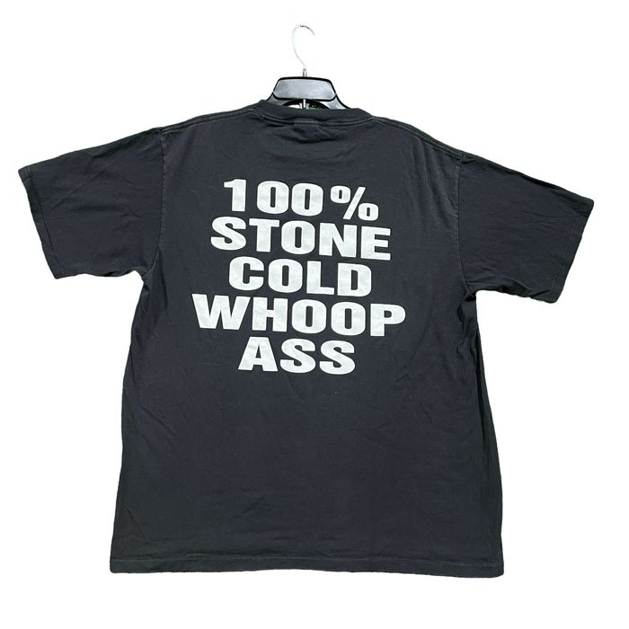Vintage vintage 1998 wwf wrestling stone cold whoop ass t shirt size ...