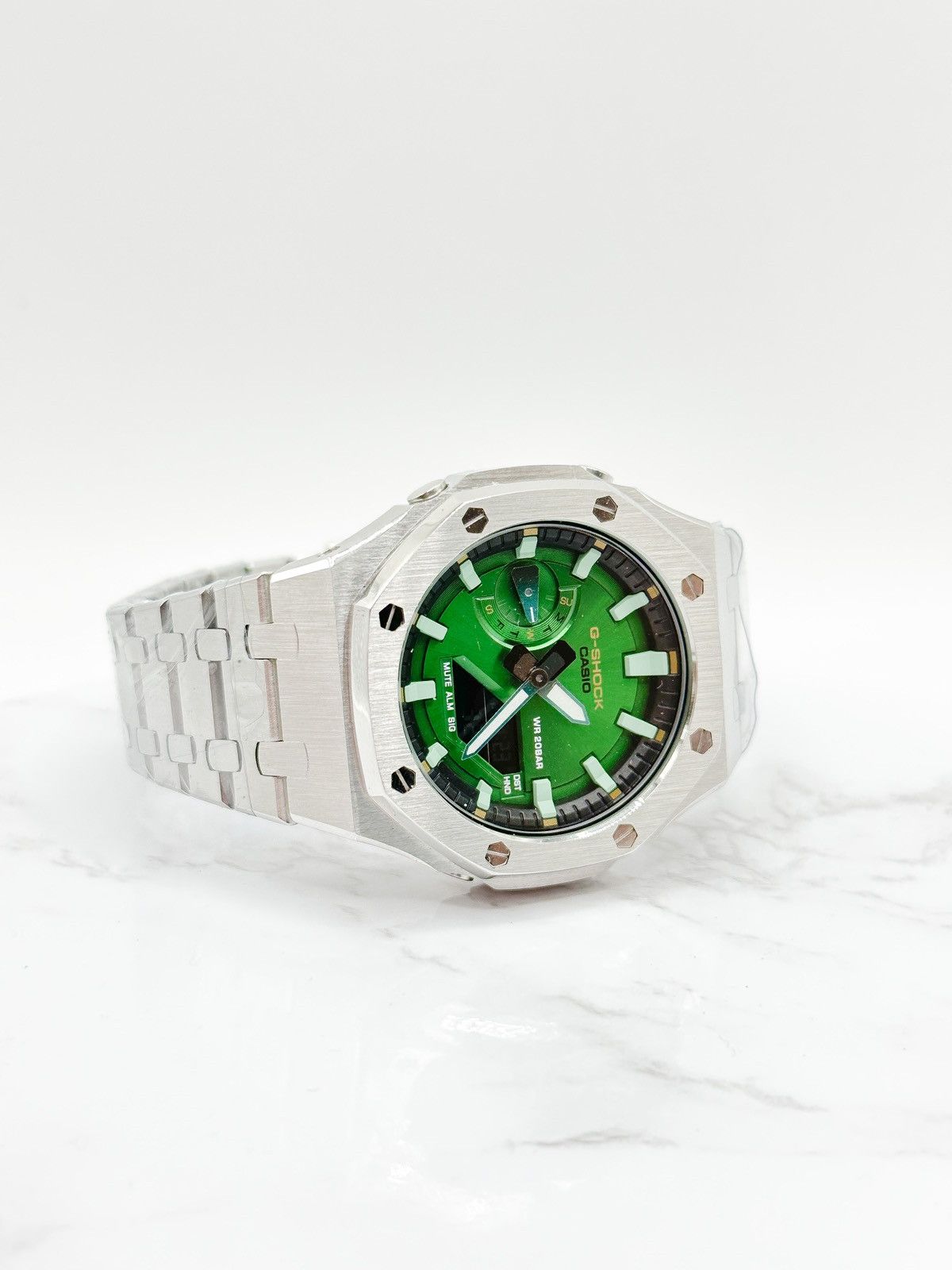 G Shock GSHOCK CASIOAK MOD CUSTOM GREEN DIAL | Grailed