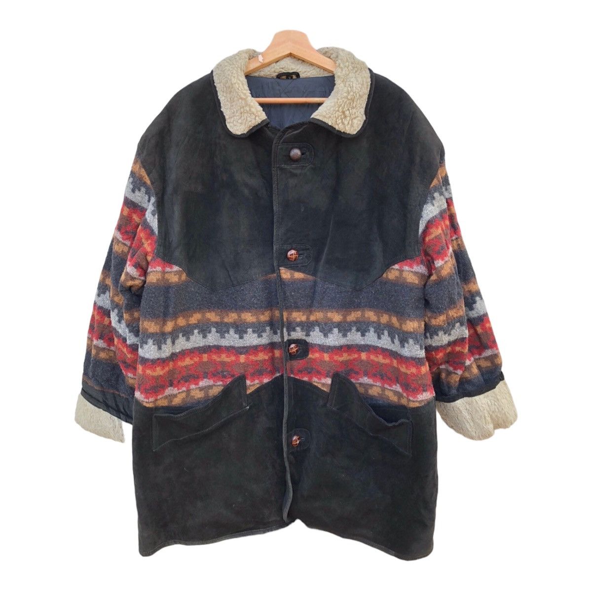 Excelled × Navajo Friendly Original Excellent Shearling Jacket Wool ...