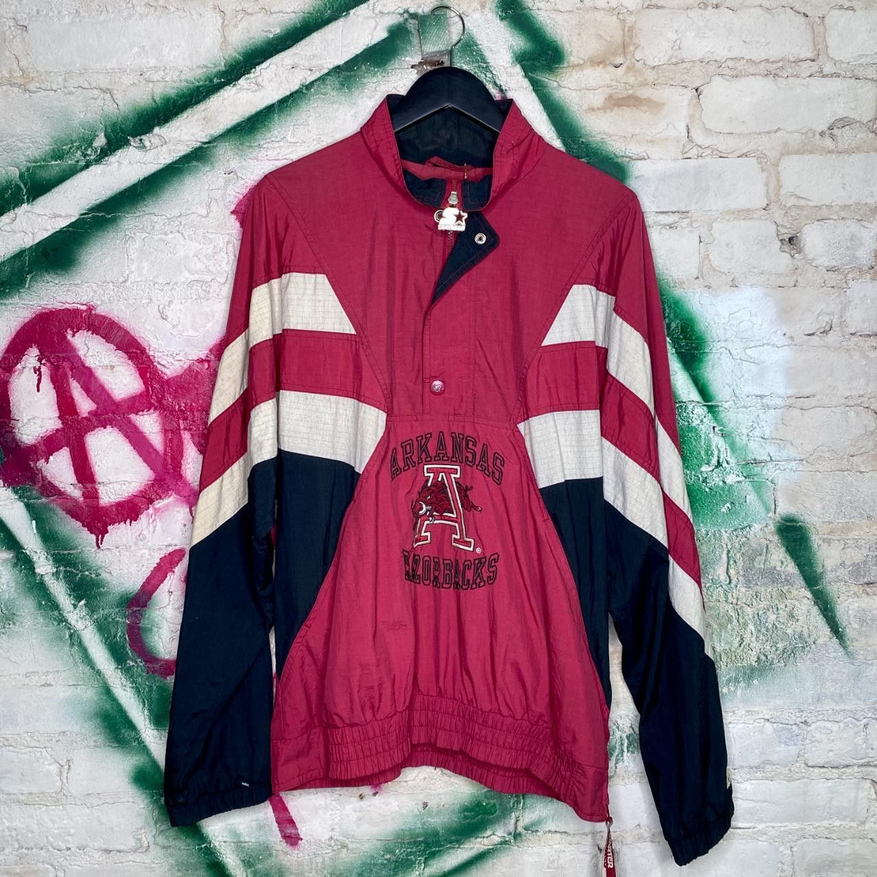 Sportswear × Starter × Vintage 90s Starter Arkansas Razorbacks Jacket ...