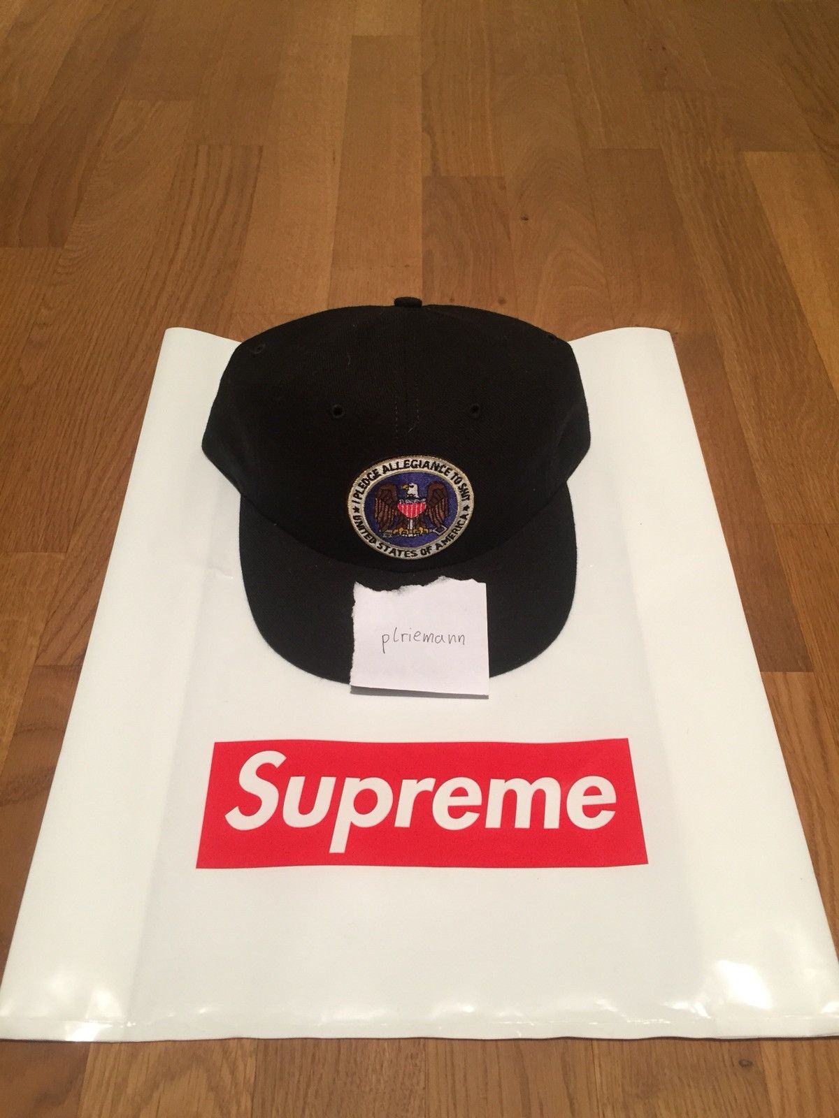 Supreme Pledge Allegiance Cap Black | Grailed
