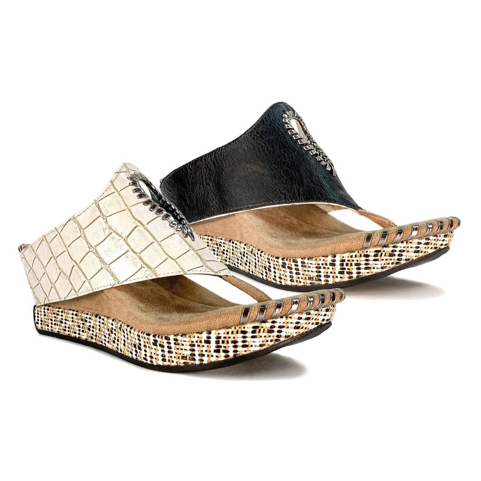 Designer MODZORI Lucia Reversible Shoe In Stone/black | Grailed