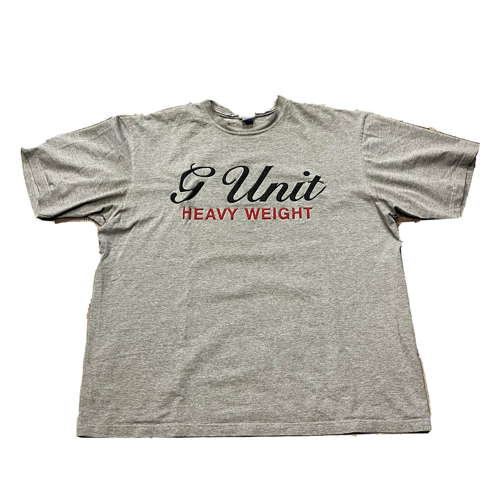 G Unit Y2K G-UNIT HEAVY WEIGHT GRAY TEE T-SHIRT PUFF PRINT HIP-HOP ...
