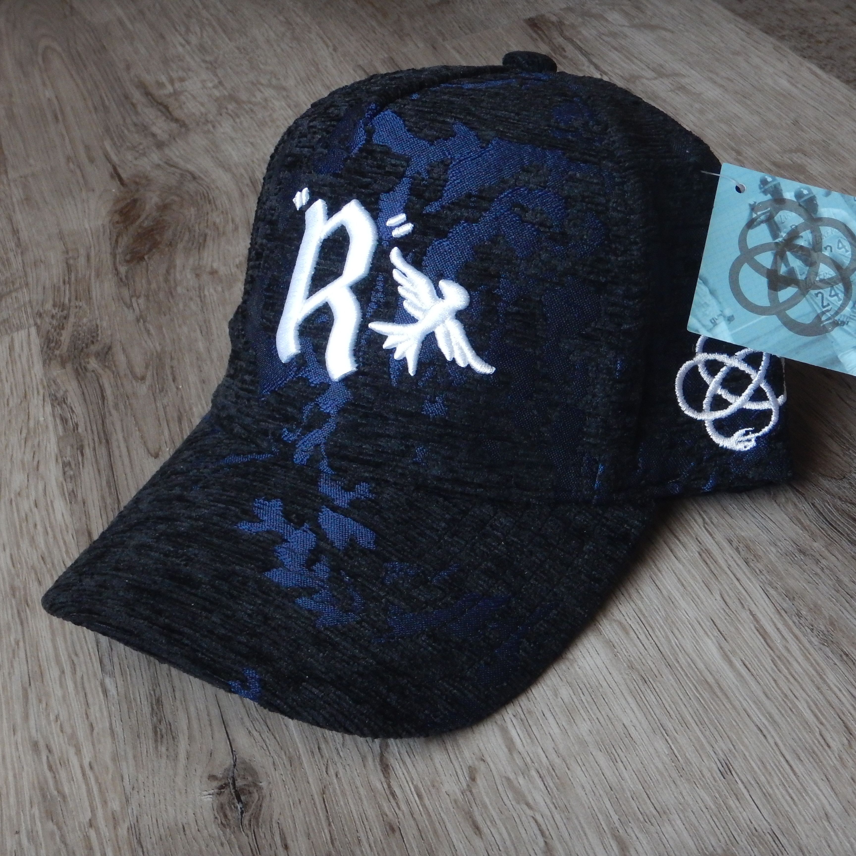 Streetwear Reference Brand "Luxe" Black/Blue Woven Hat | Grailed