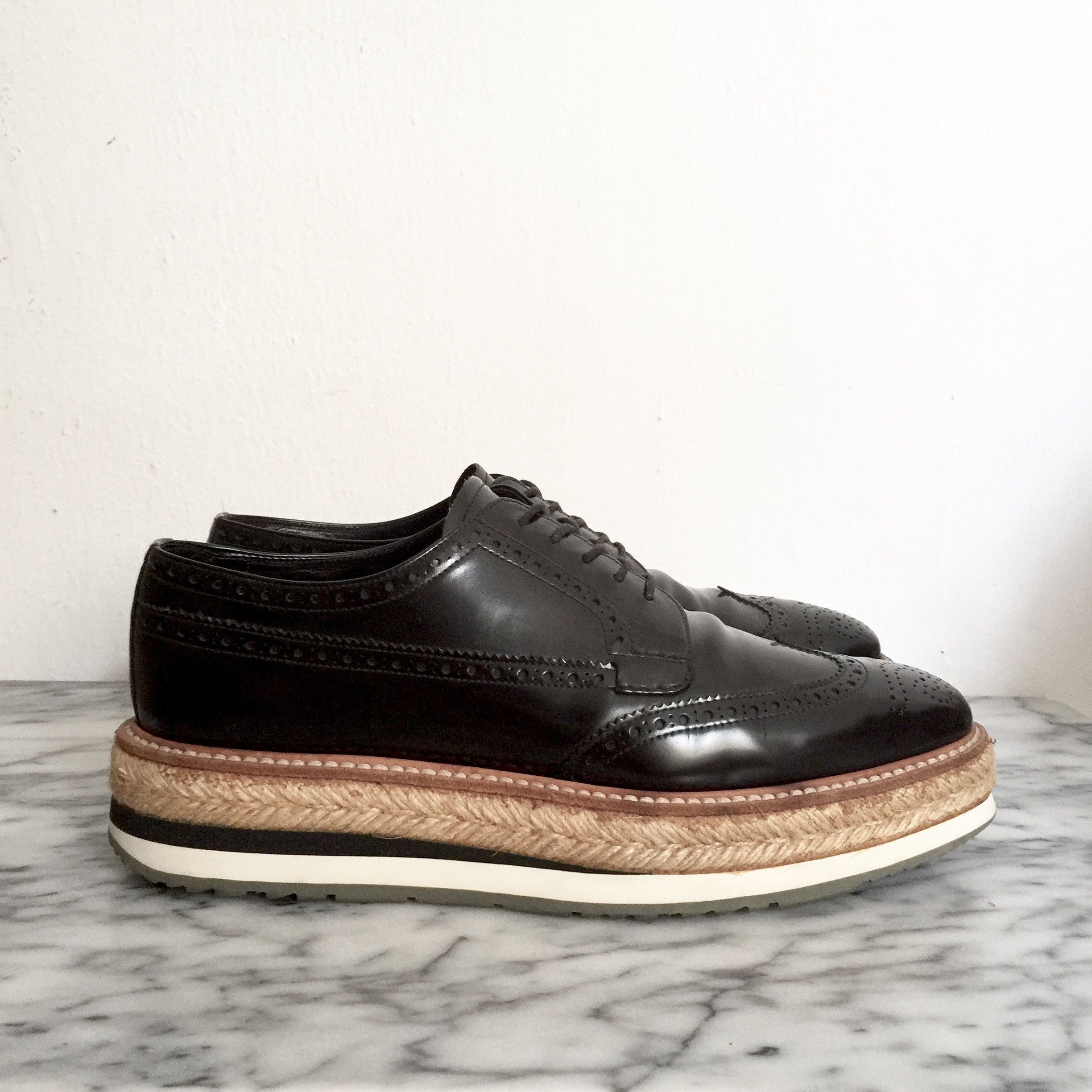 Prada Espadrille Creeper Brogues | Grailed