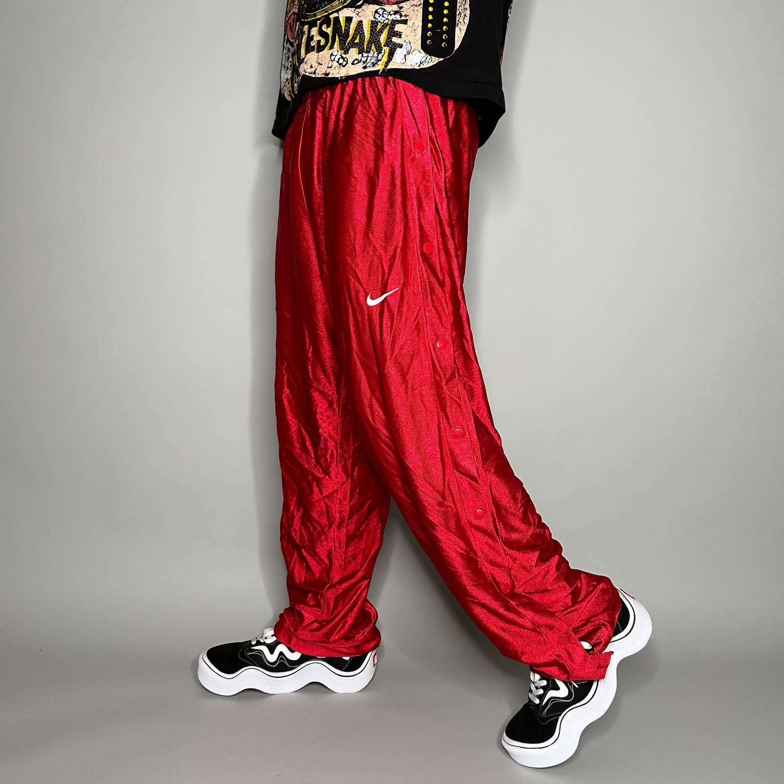 Nike Vintage Nike Breakaway Sweatpants Red Silky Polyester 90s | Grailed