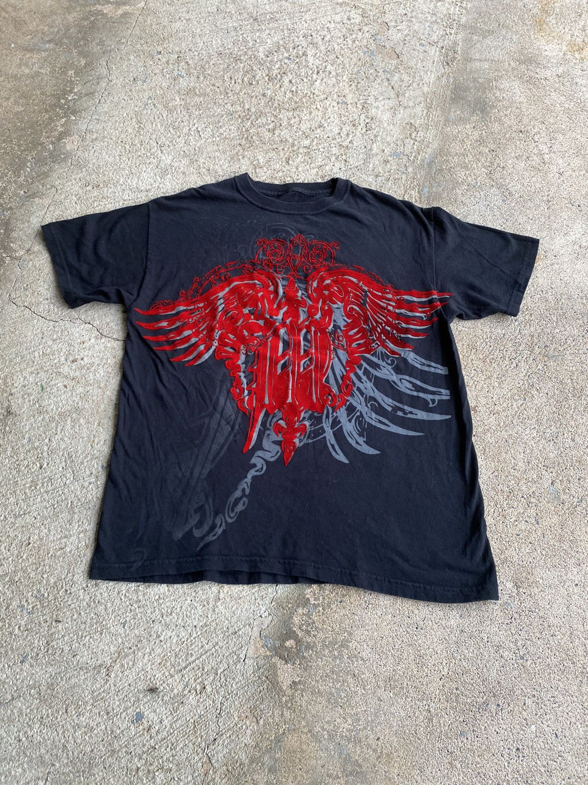 Vintage Vintage Y2K Mecca Affliction Style Wings Goth Shirt | Grailed