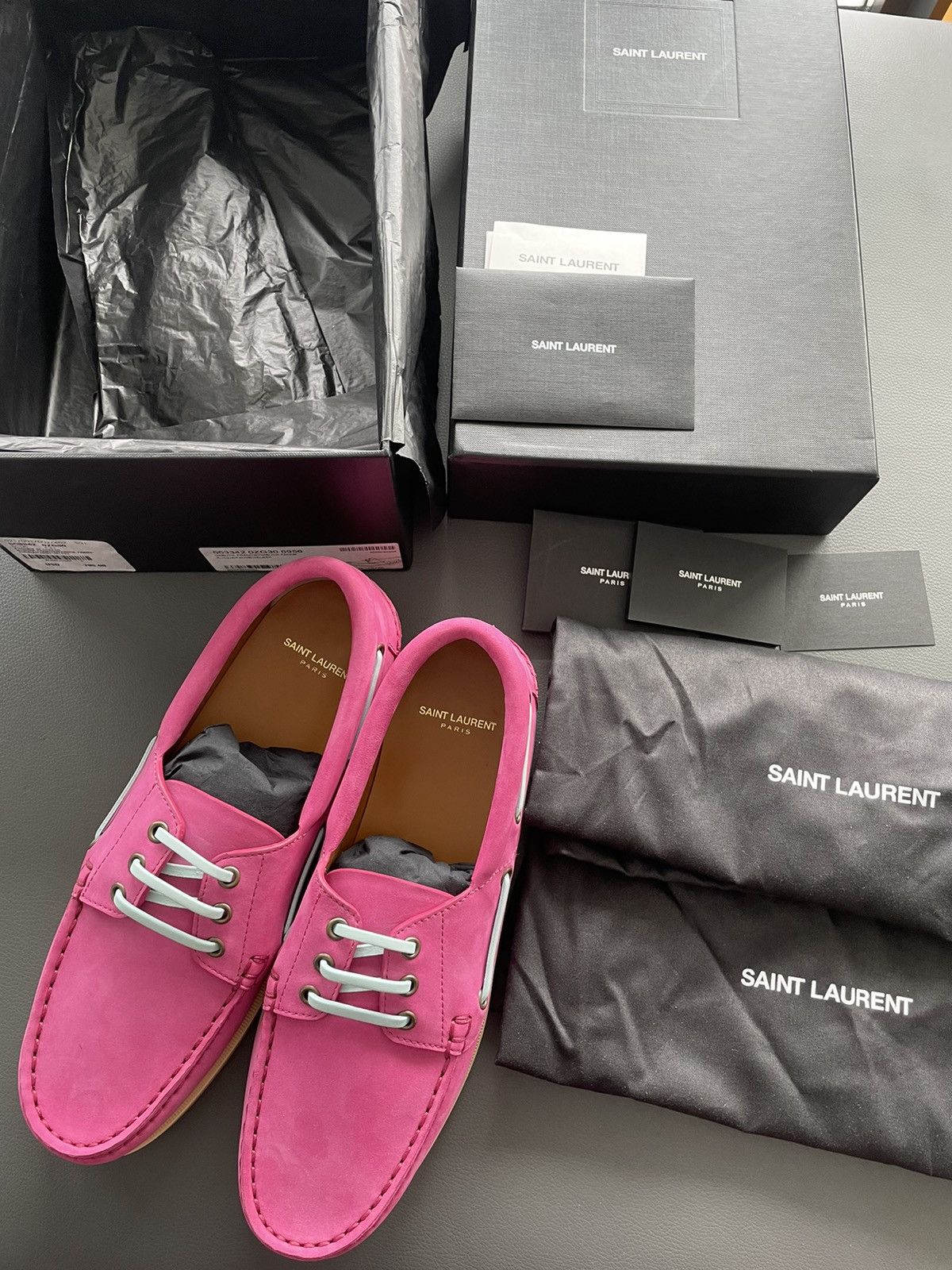 Saint Laurent Paris Runway Brand New SL Logo Phoenix Leather Loafer ...