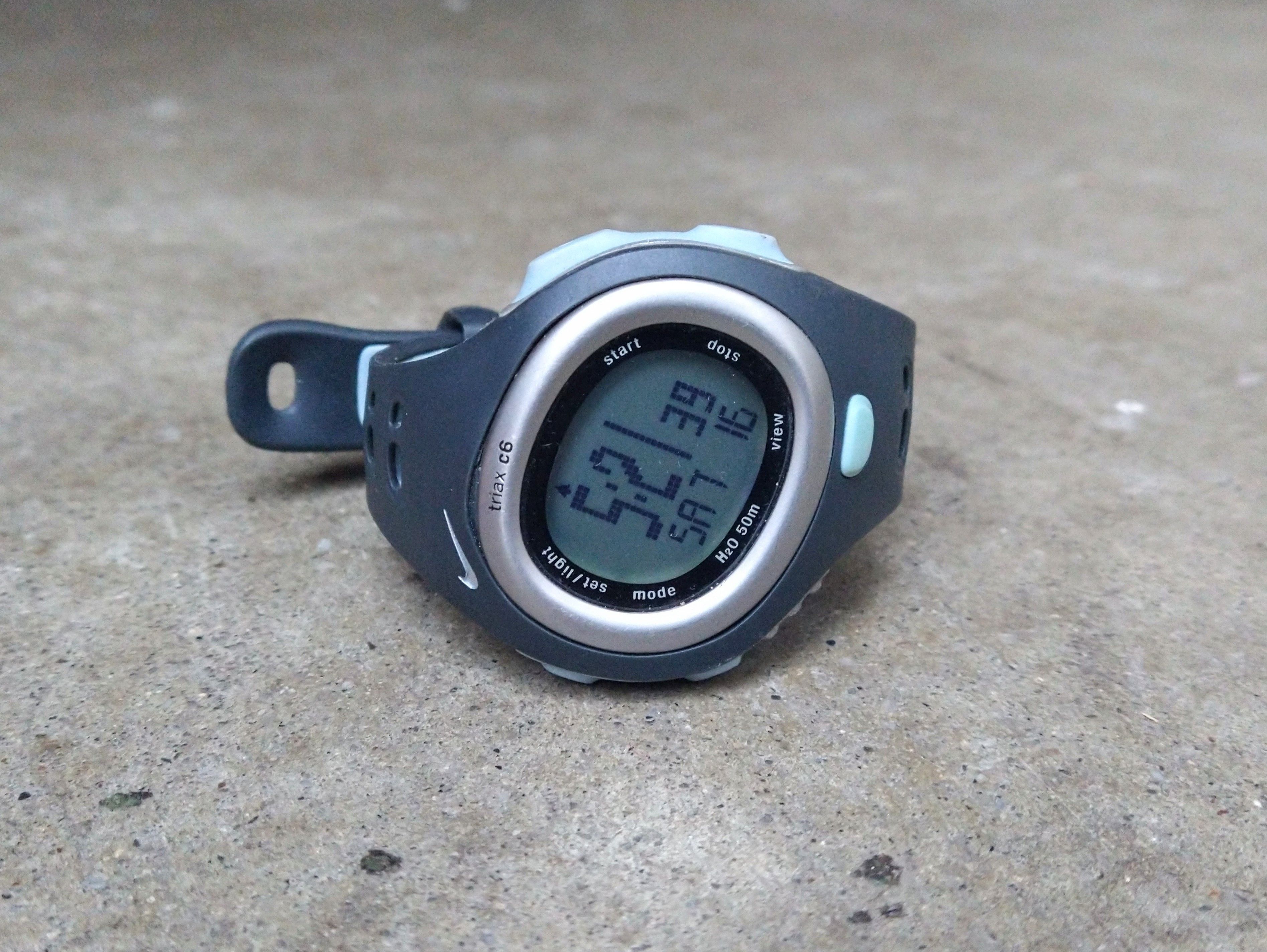 Nike × Streetwear Nike Watch Triax Gray Blue Digital Sports Rubber ...