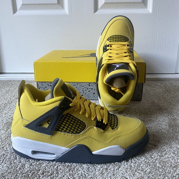 Nike Jordan 4 Retro Lightning Yellow GS 6Y | Grailed