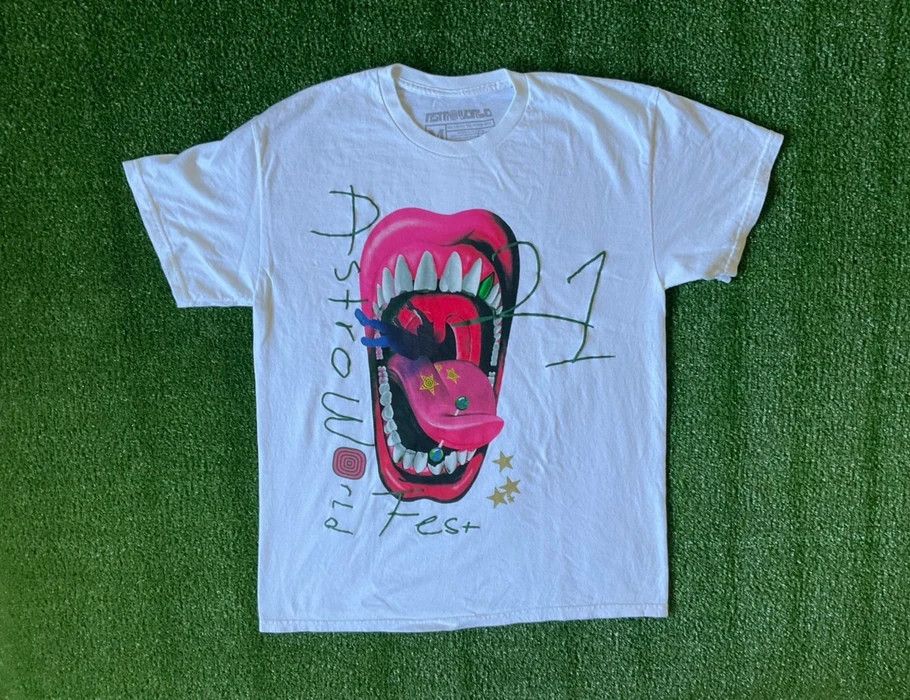 Travis Scott Astroworld 21 Travis Scott Flower Portal T-Shirt | Grailed