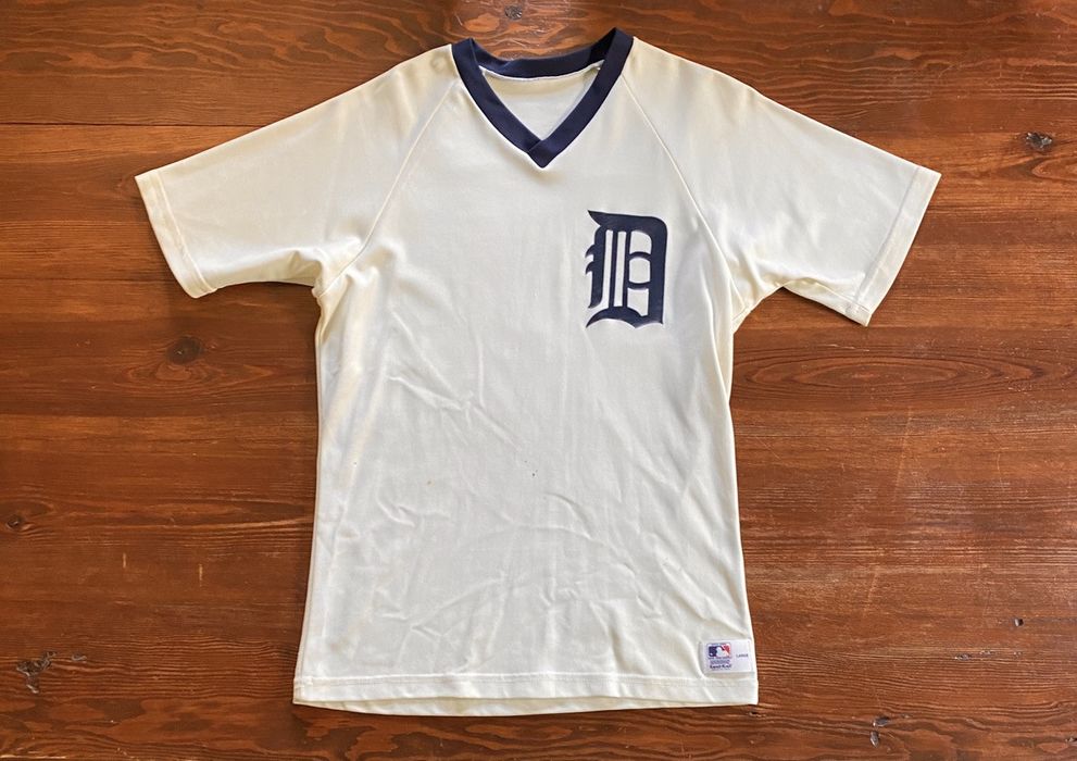 Vintage Vintage 80’s Detroit Tigers Sand Knit Raglan Jersey Tee | Grailed