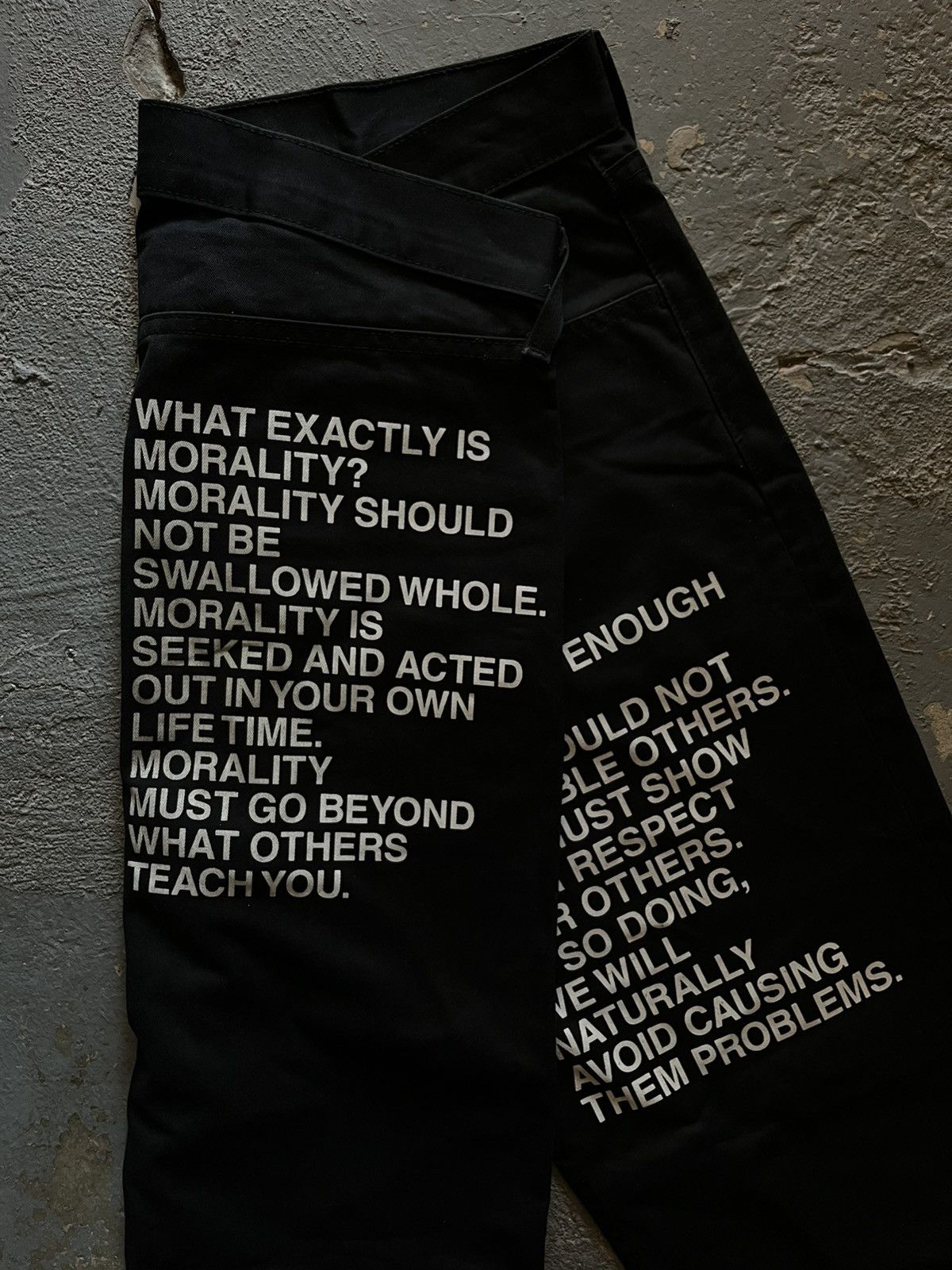 Junya Watanabe SS02 Double Sided Poem Pants | Grailed