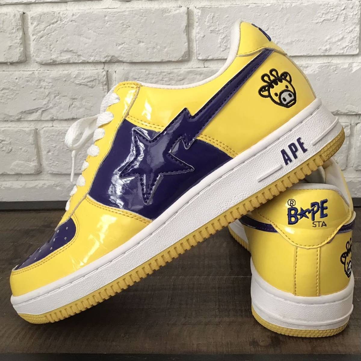 Bape MILO Animal BAPESTA patent leather sneakers BAPE STA | Grailed