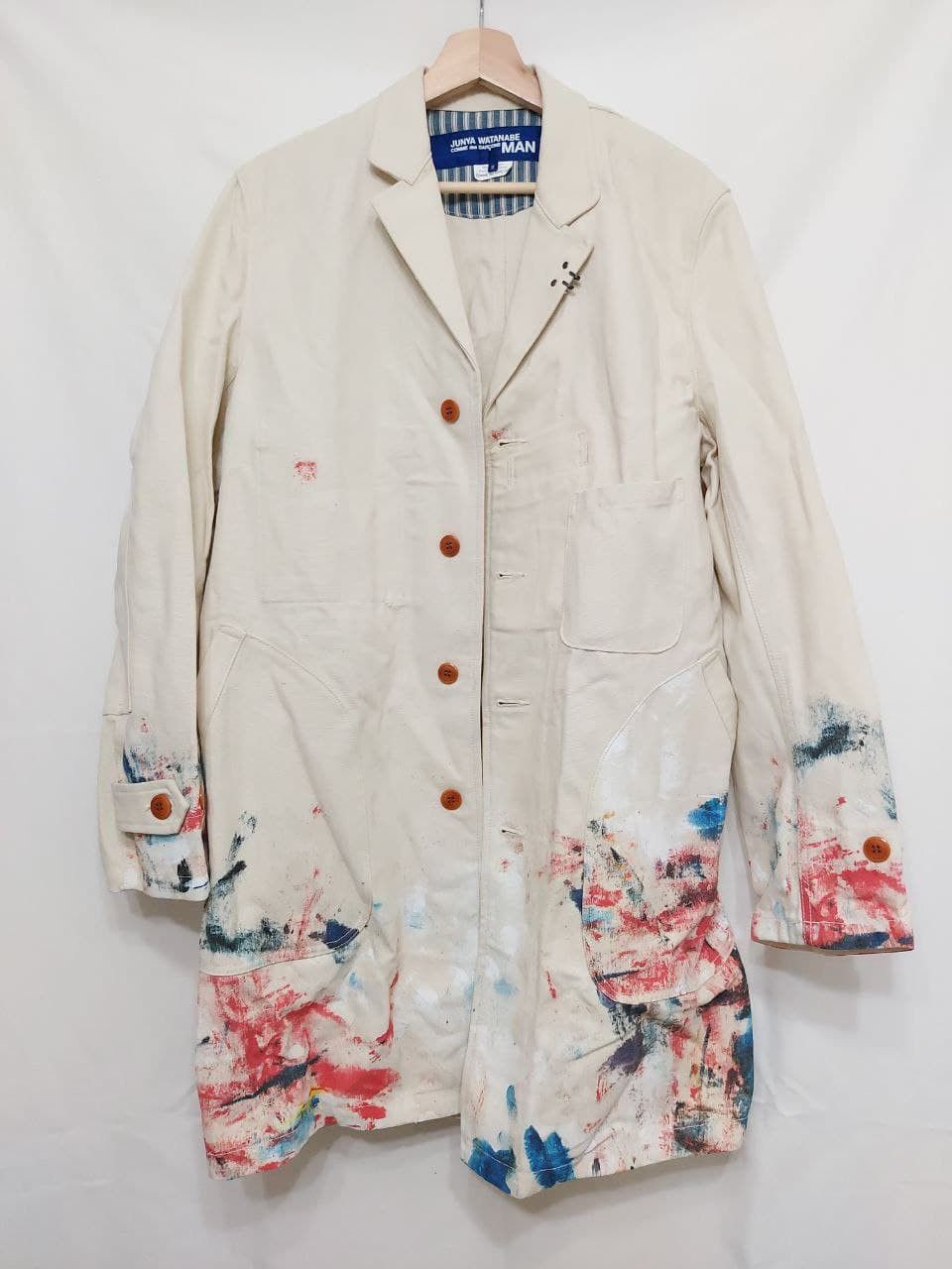 Junya Watanabe *New* SS18 Runway Paint Splatter Coat | Grailed