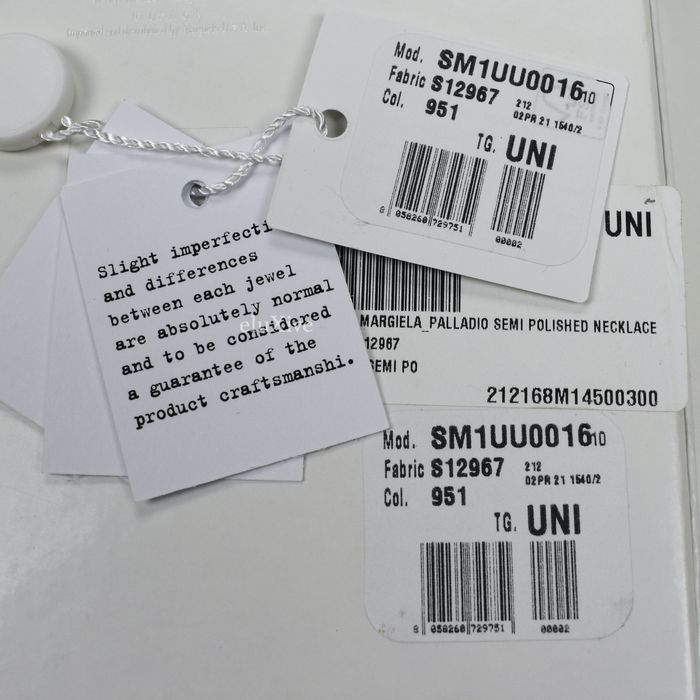 Maison Margiela Maison Margiela Silver Numbers Logo Ring Chain Necklace ...