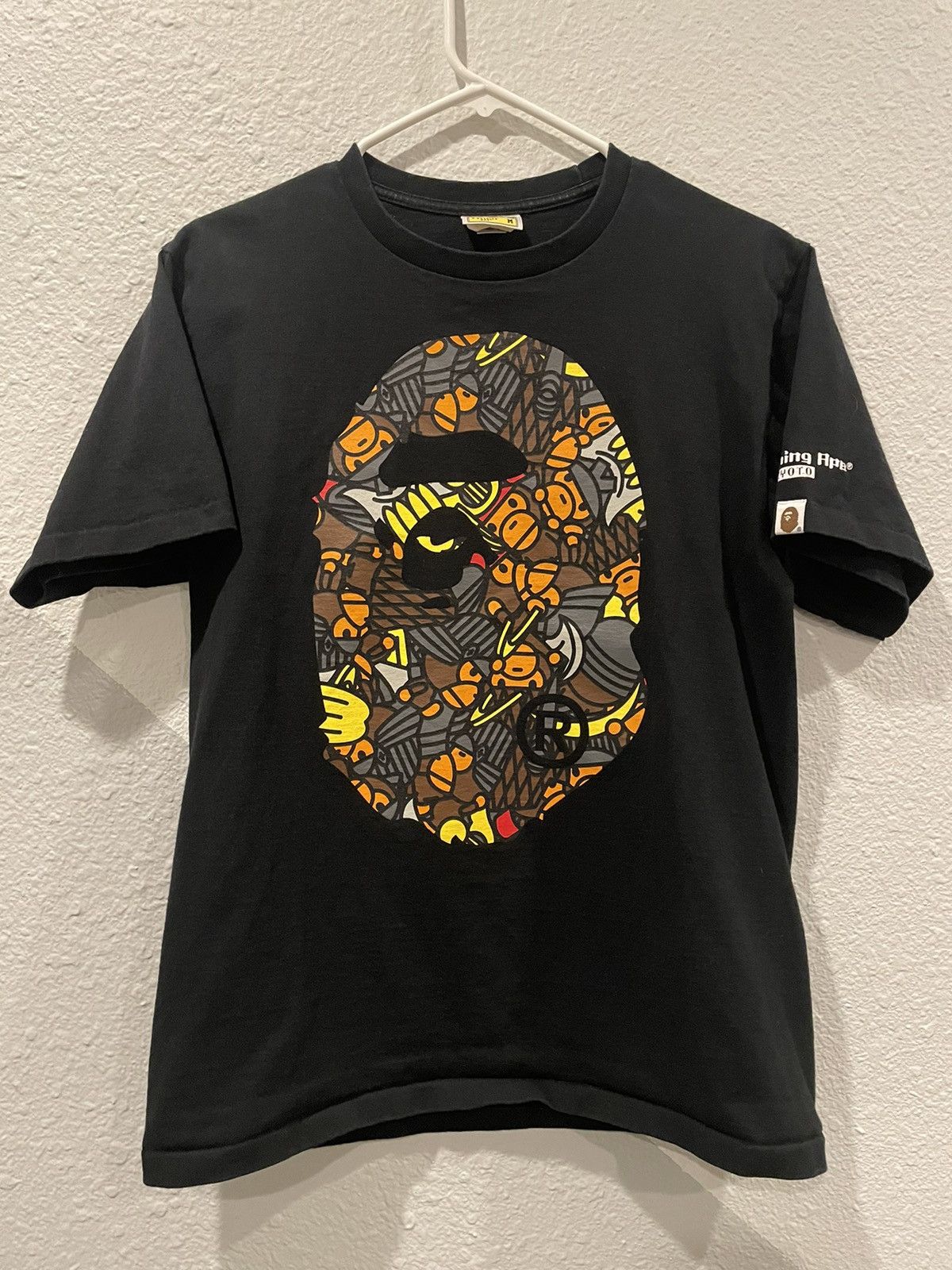 Bape Bape Baby Milo Samurai Head Black T-shirt | Grailed