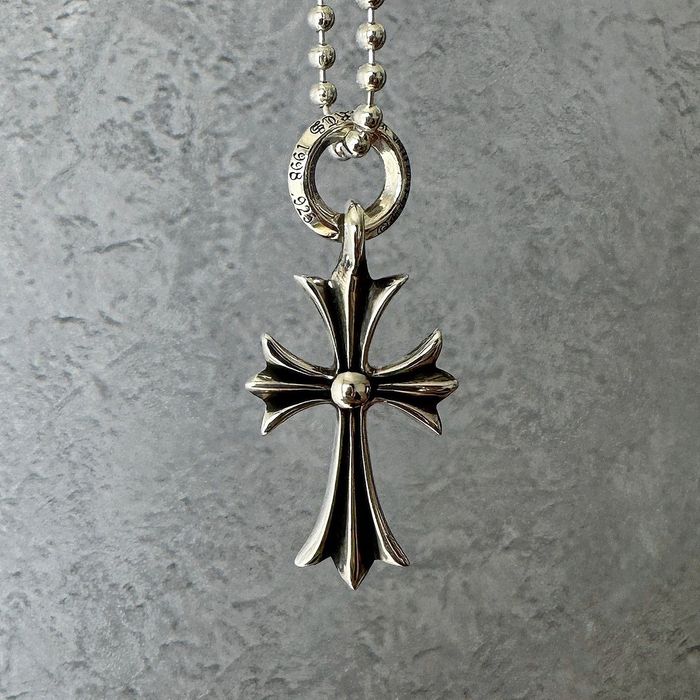Chrome Hearts CHROME HEARTS TINY CH CROSS PENDANT W/ BALL CHAIN ...