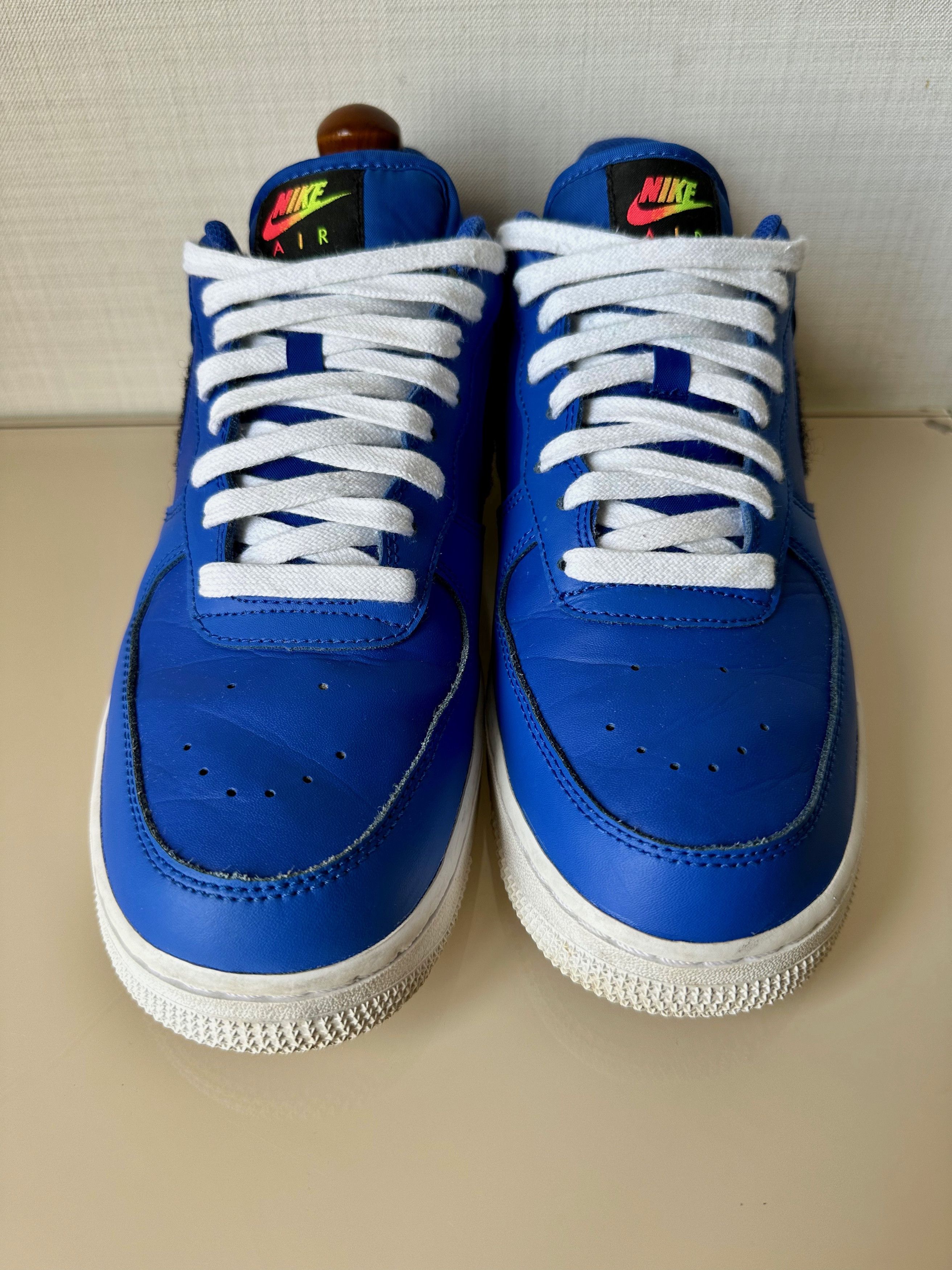 Nike × Sneakers Nike Air Force 1 Low LV8 3 Racer Blue Removable Swoosh ...