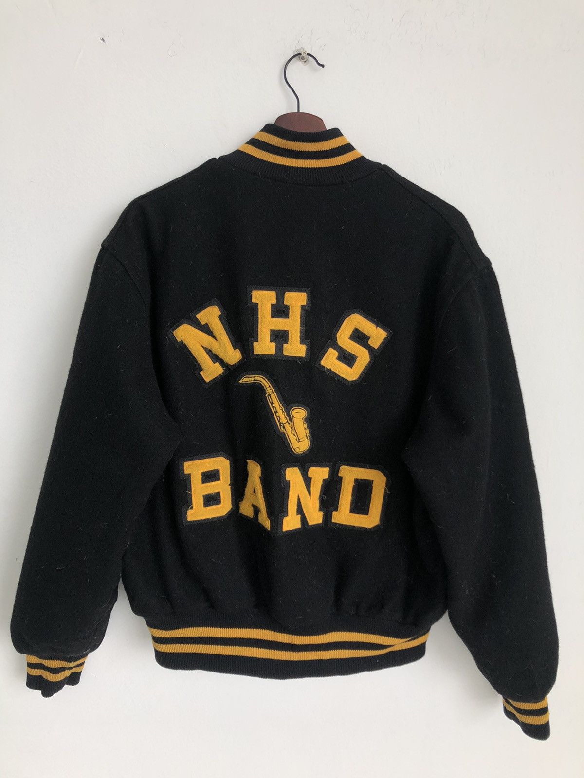 Made In Usa × Varsity Jacket × Vintage NHS Band Holloway Original ...