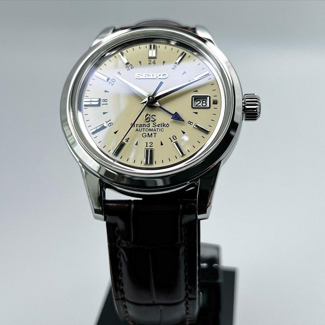 Seiko RARE Grand Seiko Custom Watch Double-Logo GMT Automatic 39MM ...