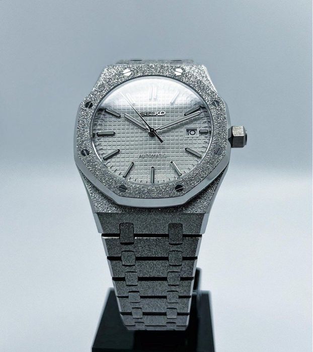 Custom RARE Seiko Custom Watch Mod White Frost AP Chronograph 42MM ...