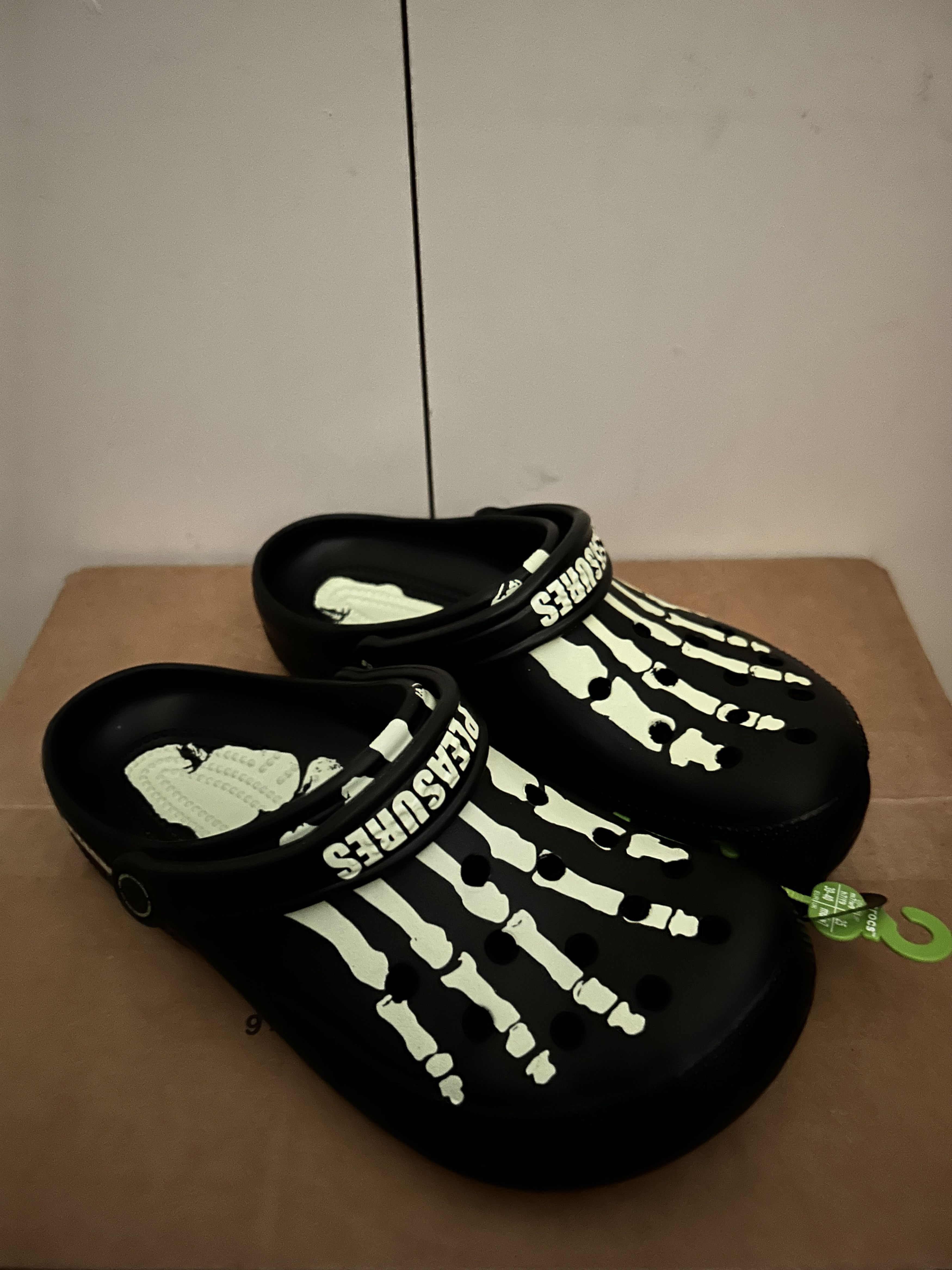 Crocs Crocs Classic Clog Pleasures Skeleton black Glow 2022 | Grailed