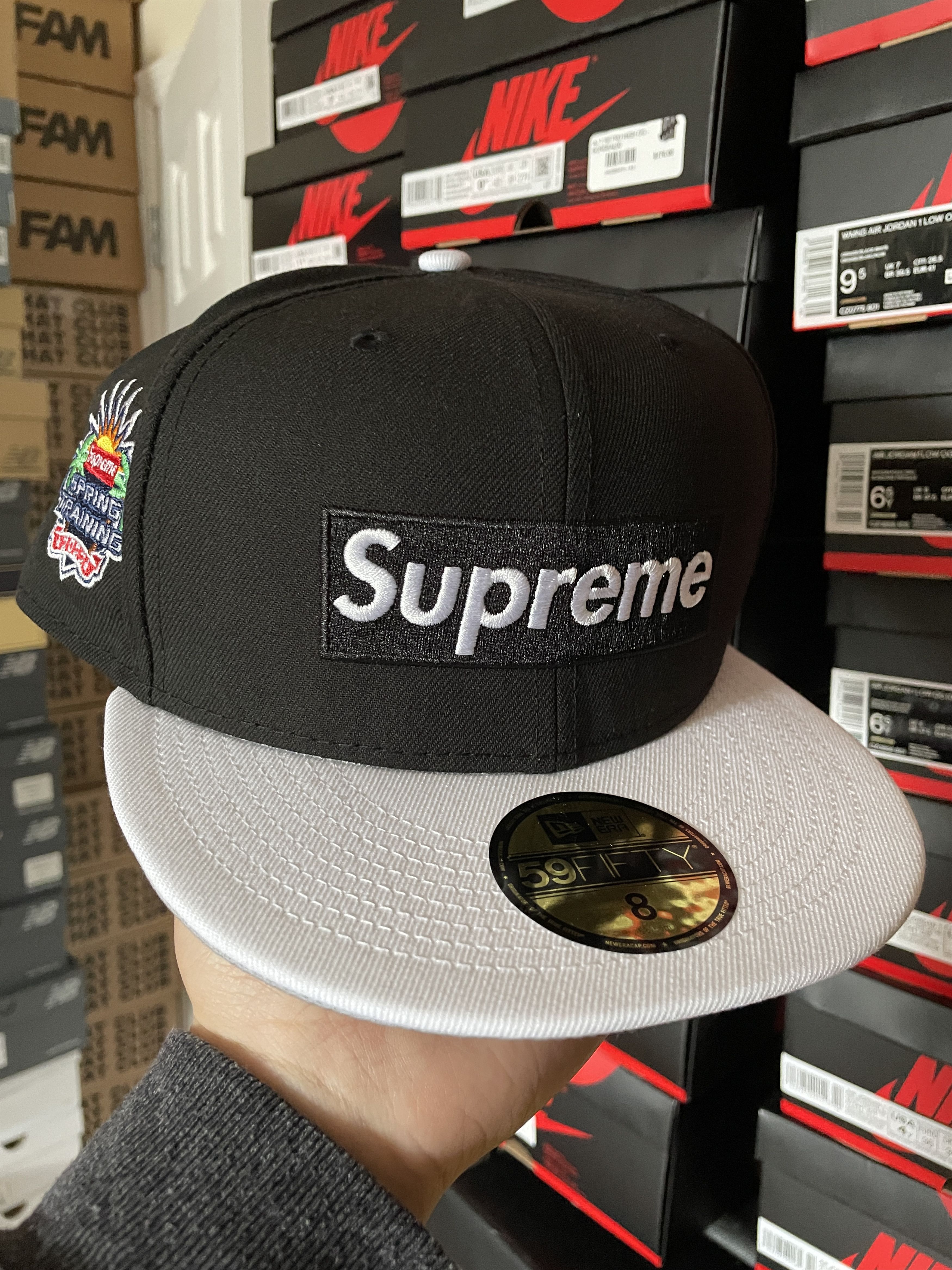 Supreme Supreme Box Logo New Era Fitted Black 8 Two 2 Tone White | Grailed