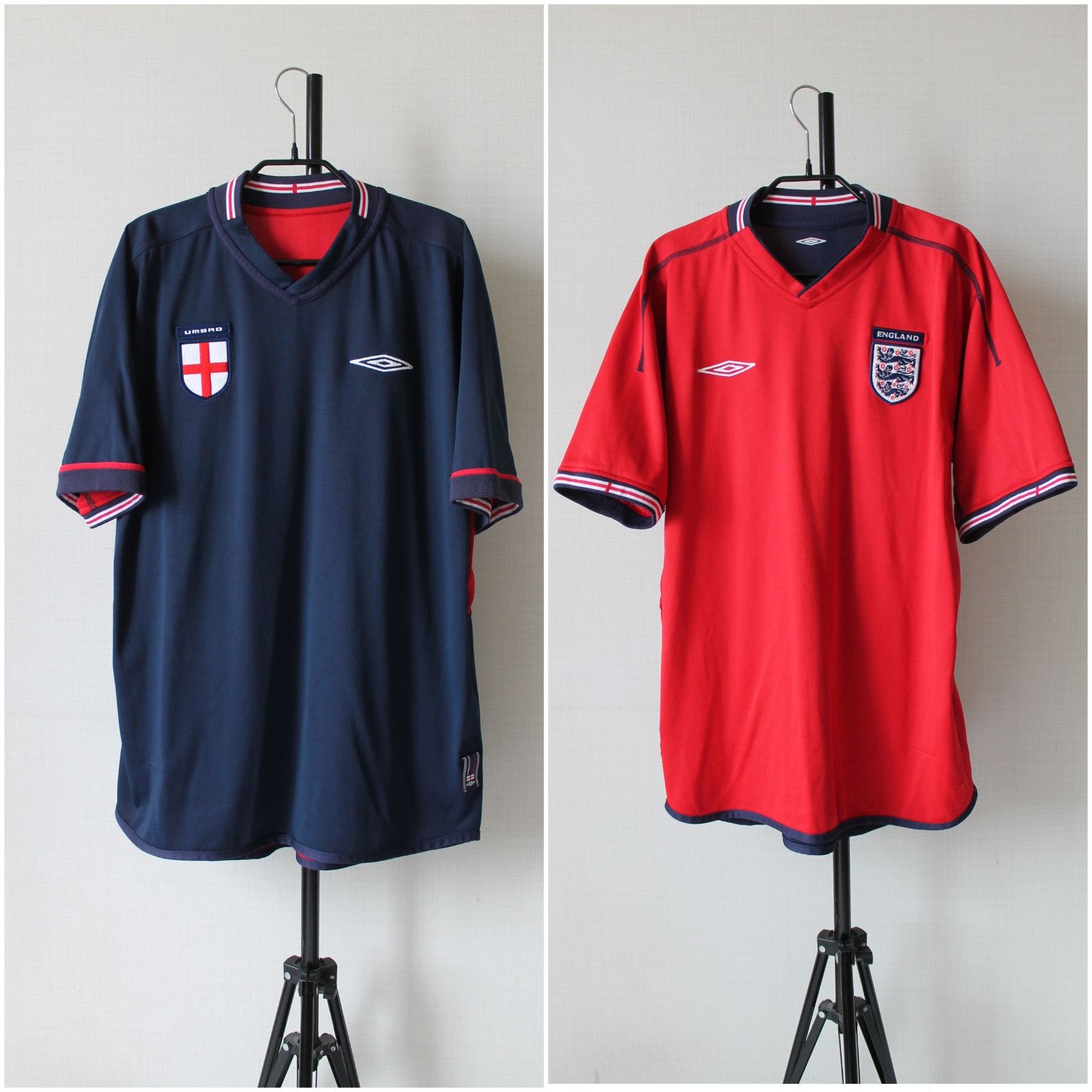 Soccer Jersey × Umbro × Vintage 2002 ENGLAND soccer Jersey Reversible ...