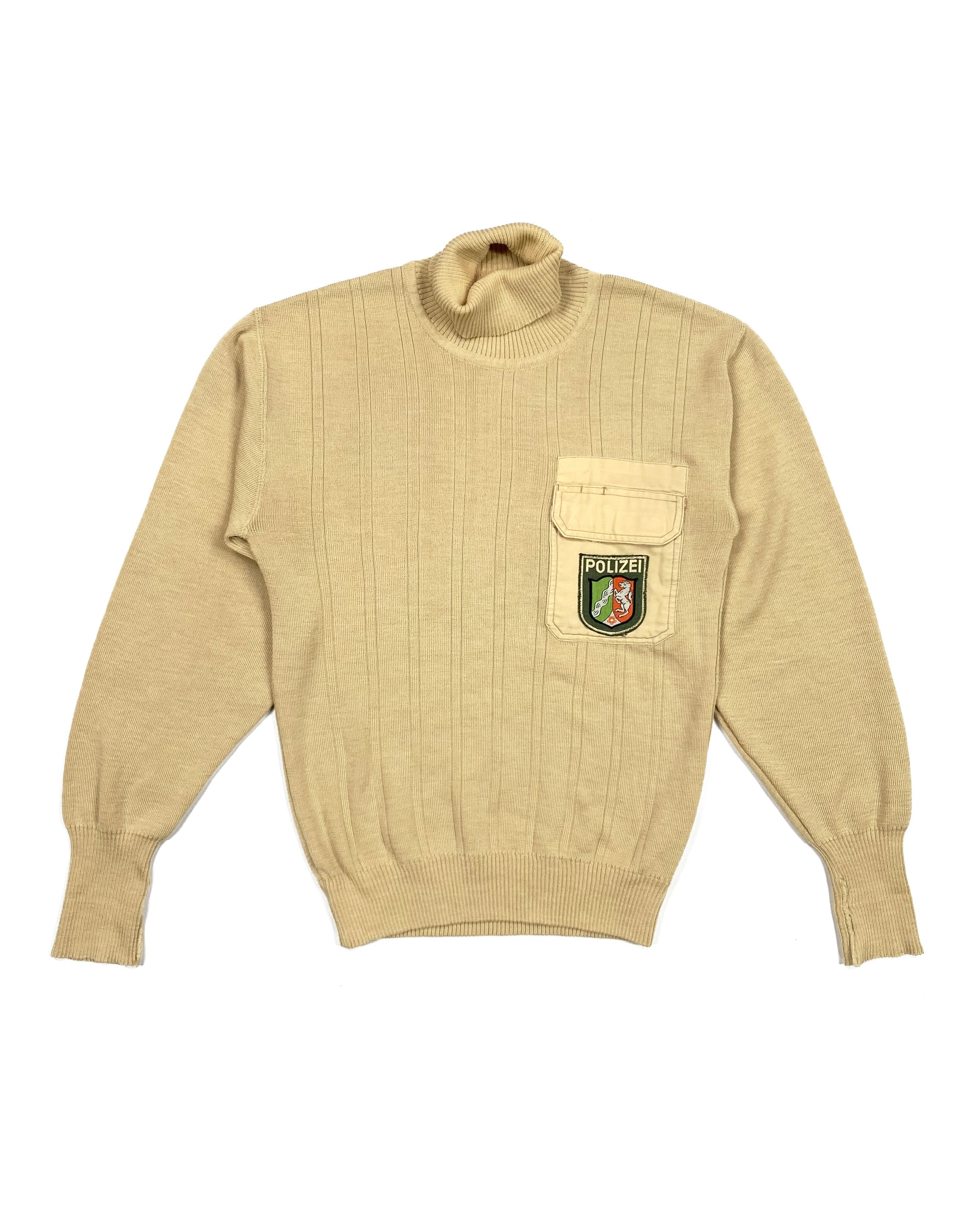 Vintage 70s / 80s Police / POLIZEI Commando Turtleneck Knit Sweater ...
